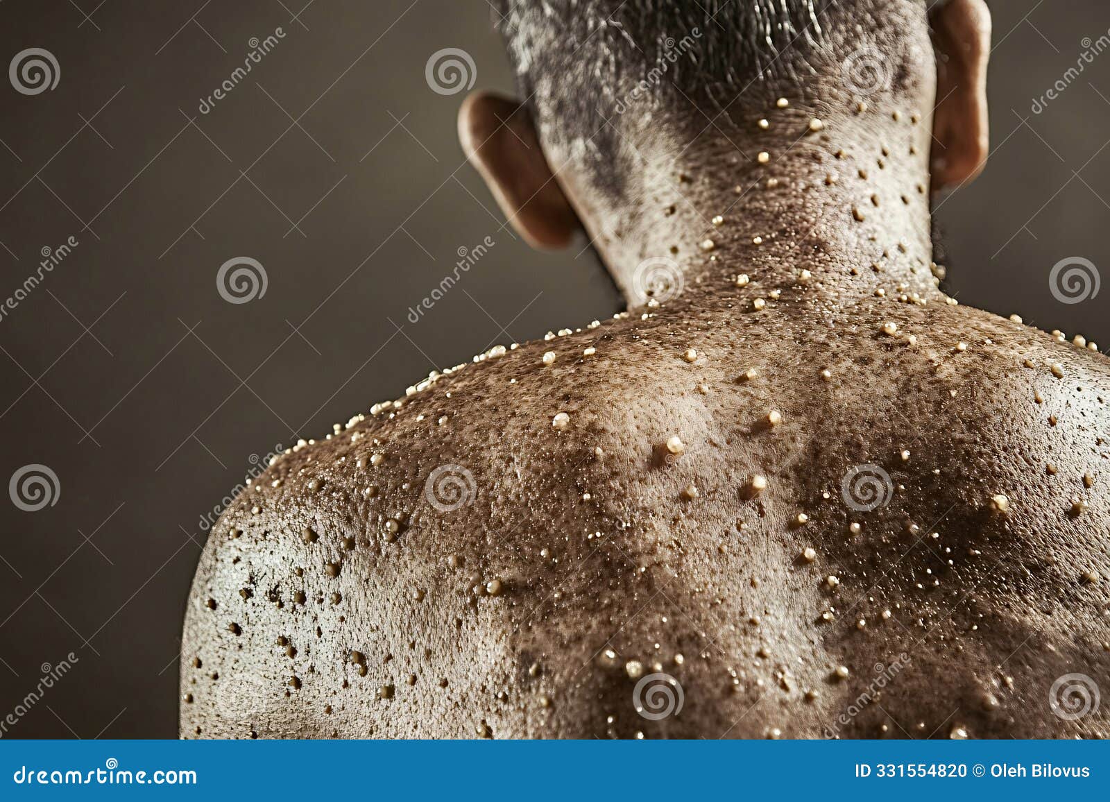 Man Suffering from Monkeypox Virus Showing Pox Marks on Skin Stock ...
