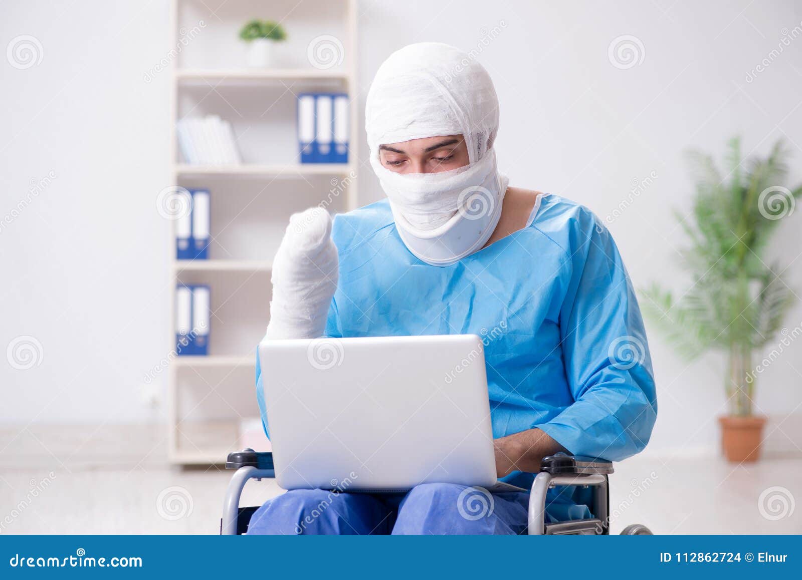 The Man Suffering from Multiple Broken Bones and Fractures Stock Photo ...