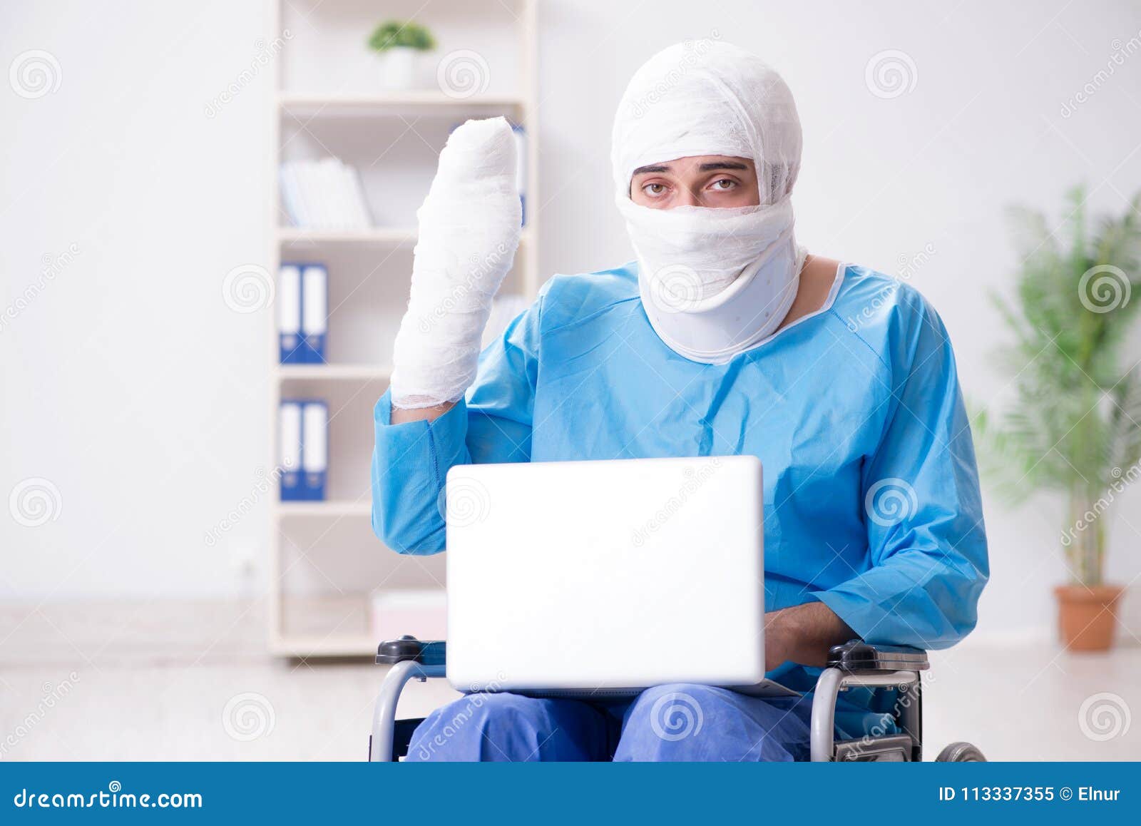 The Man Suffering from Multiple Broken Bones and Fractures Stock Image ...