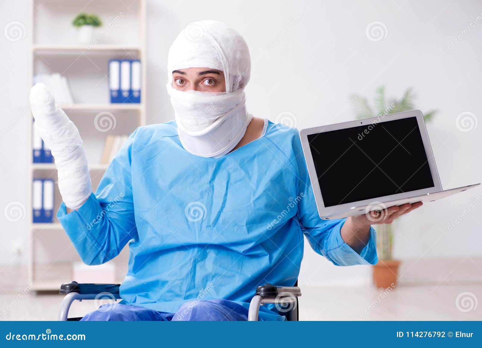 The Man Suffering from Multiple Broken Bones and Fractures Stock Photo ...