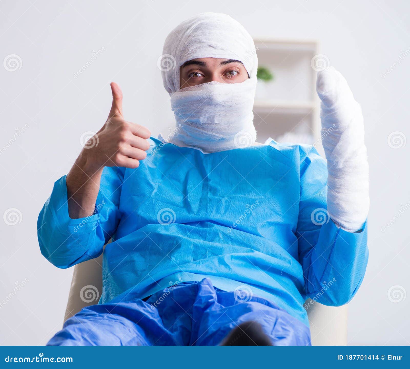 Man Suffering from Multiple Broken Bones and Fractures Stock Photo ...