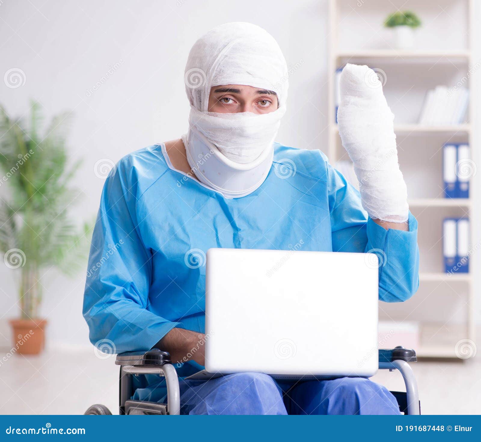 Man Suffering from Multiple Broken Bones and Fractures Stock Photo ...