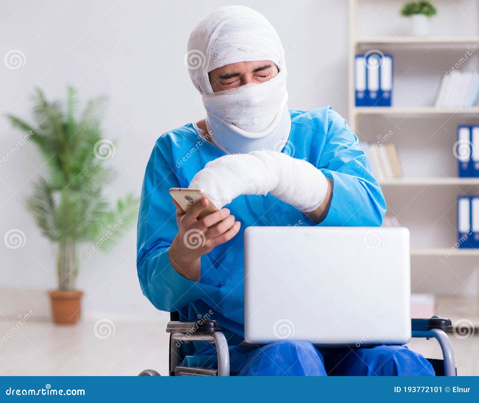 Man Suffering from Multiple Broken Bones and Fractures Stock Image ...