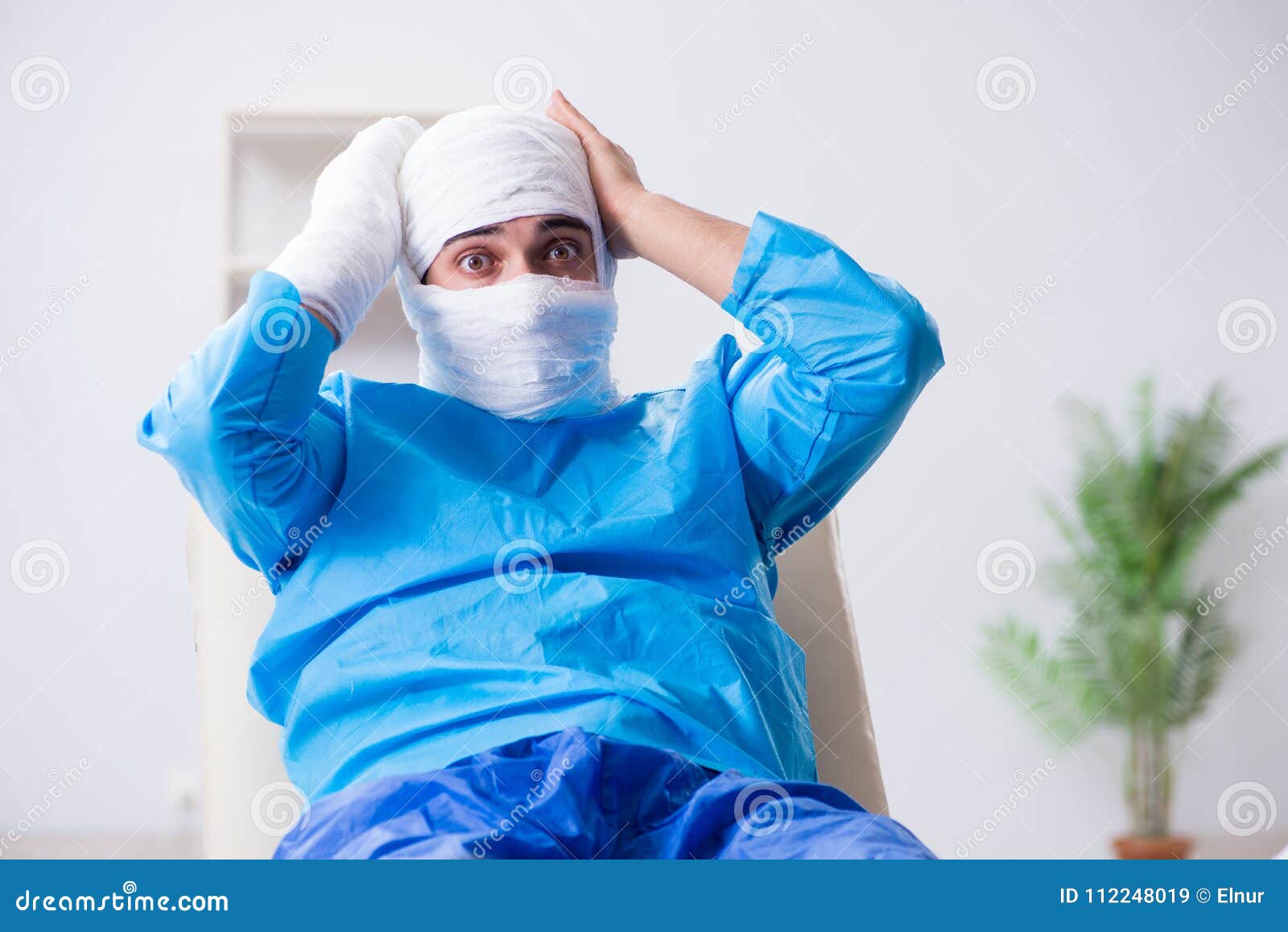 The Man Suffering from Multiple Broken Bones and Fractures Stock Image ...