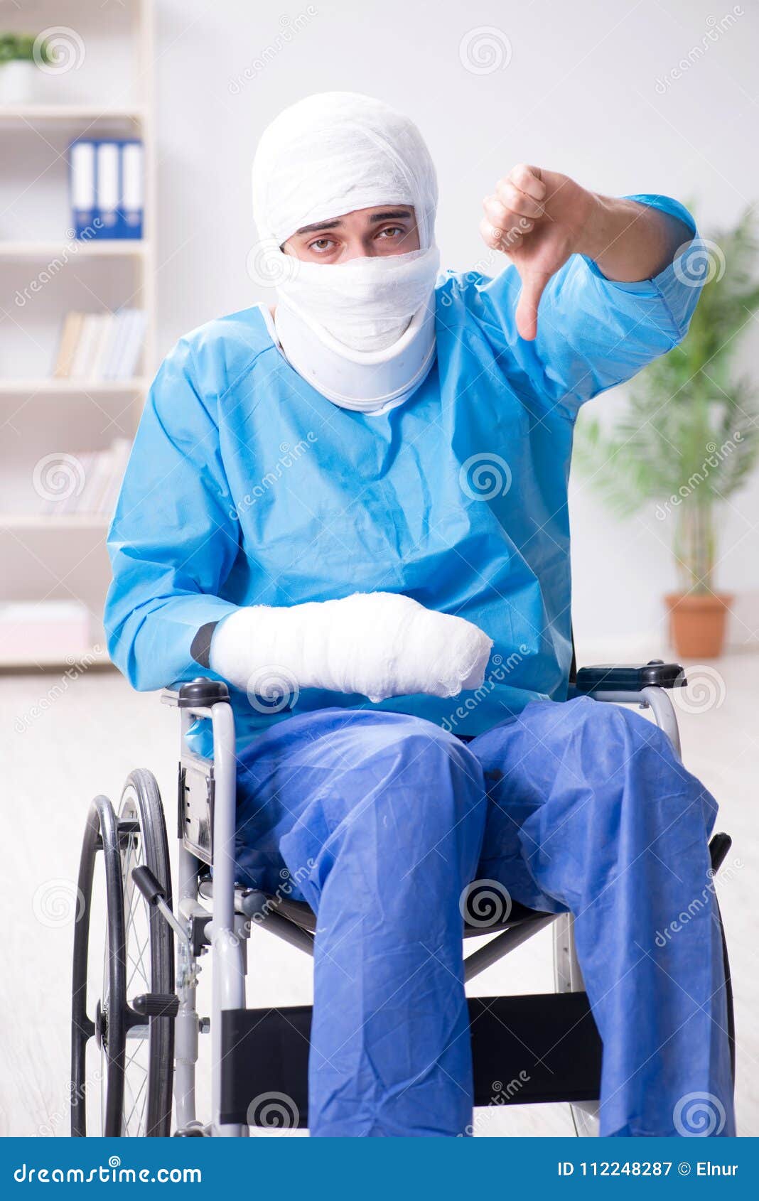 The Man Suffering from Multiple Broken Bones and Fractures Stock Image ...