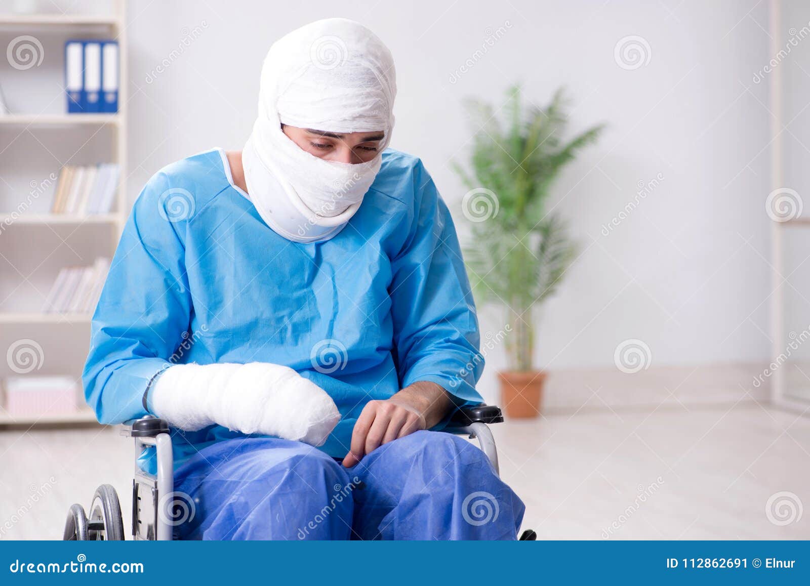 The Man Suffering from Multiple Broken Bones and Fractures Stock Image ...