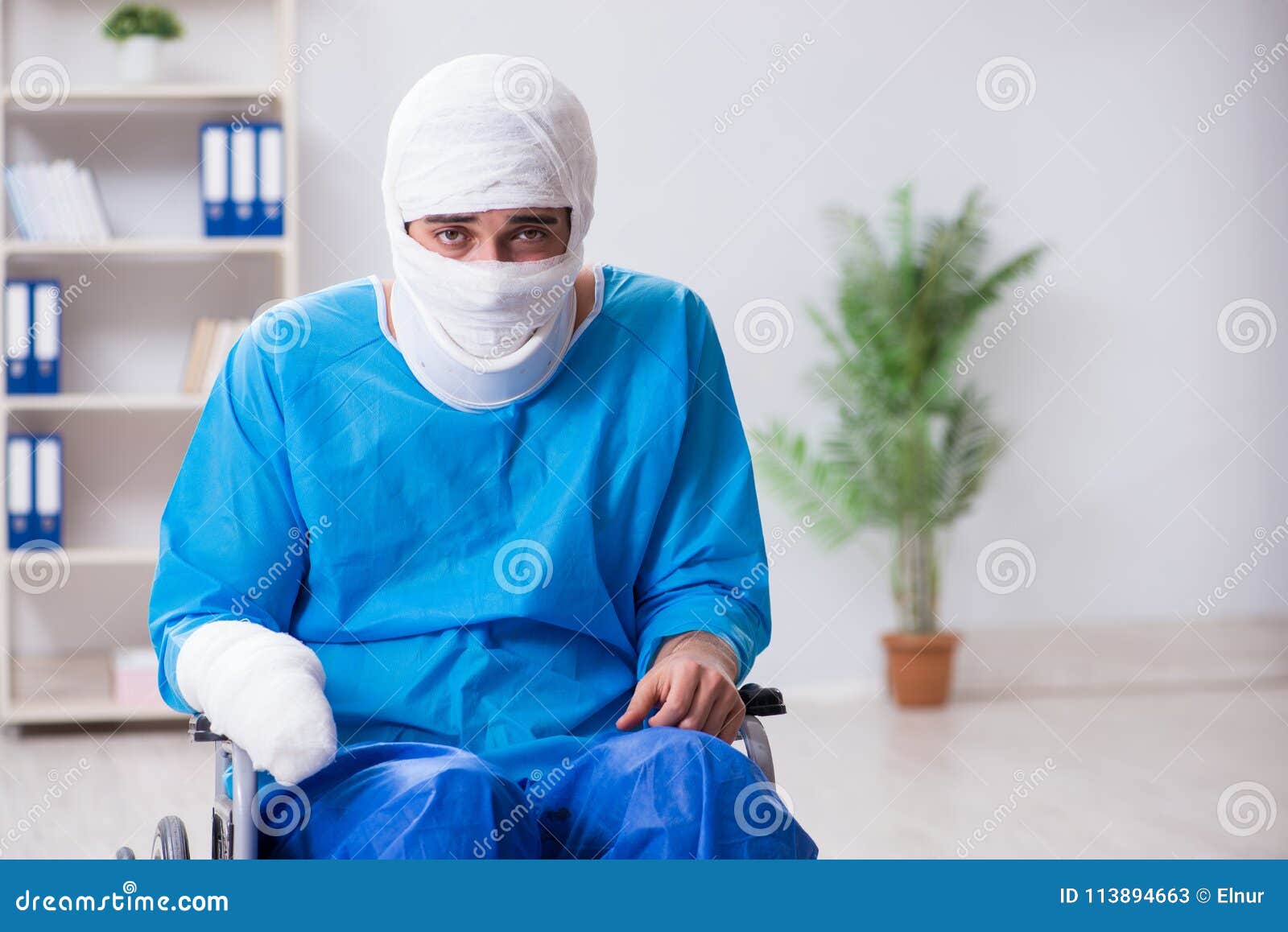 The Man Suffering from Multiple Broken Bones and Fractures Stock Image ...
