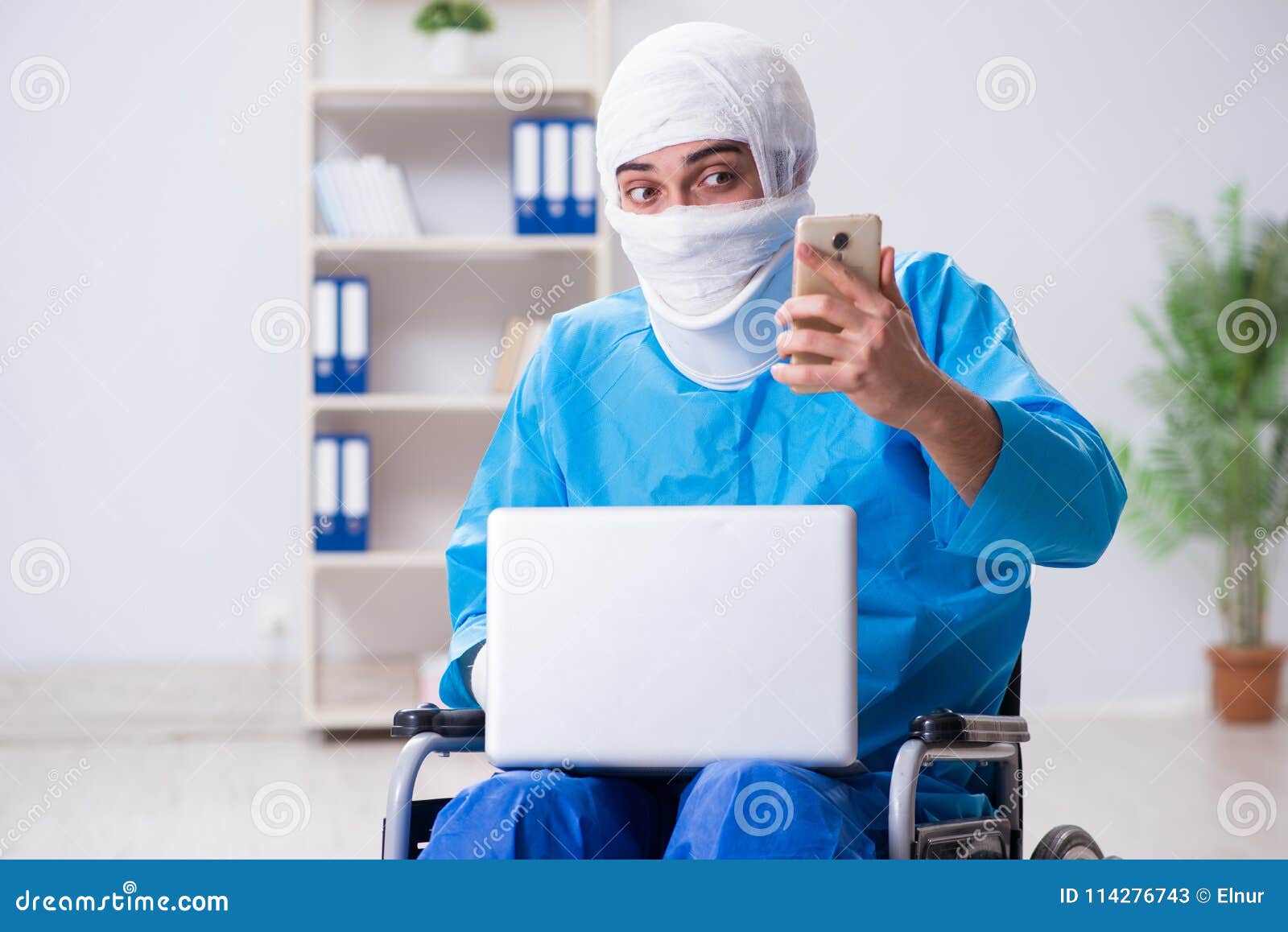 The Man Suffering from Multiple Broken Bones and Fractures Stock Image ...