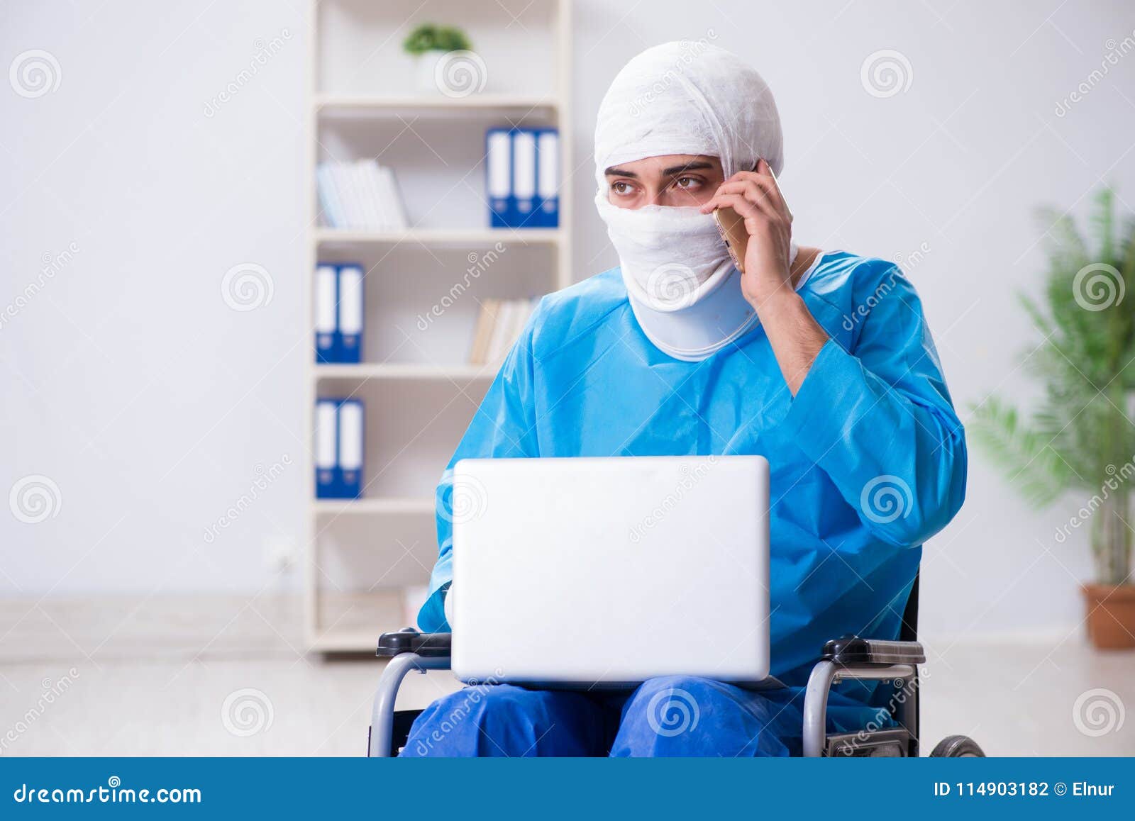 The Man Suffering from Multiple Broken Bones and Fractures Stock Photo ...