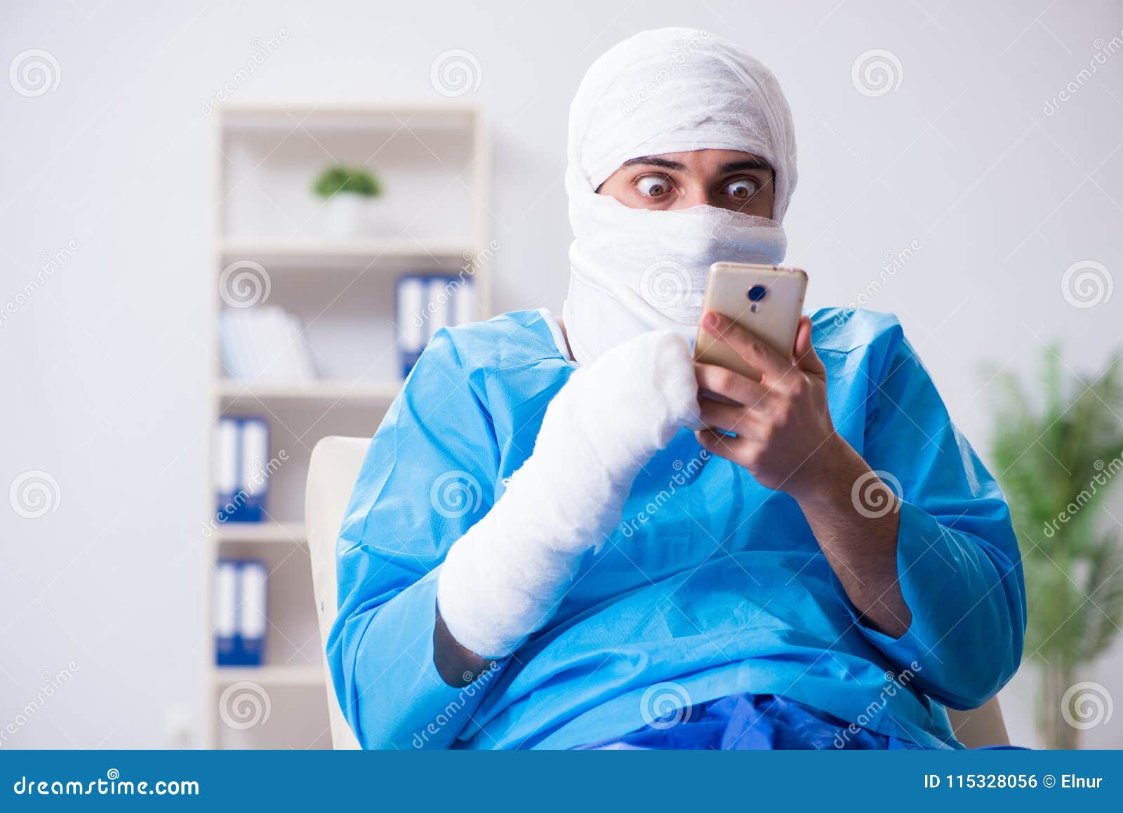 The Man Suffering from Multiple Broken Bones and Fractures Stock Photo ...