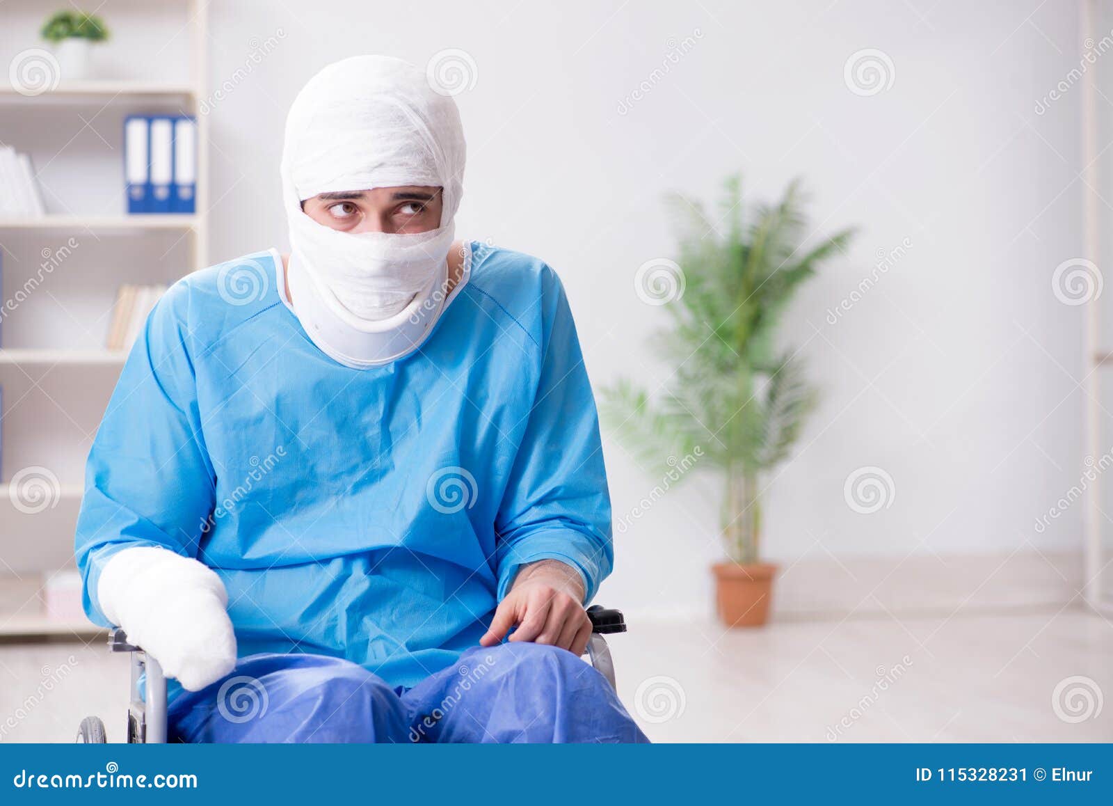 The Man Suffering from Multiple Broken Bones and Fractures Stock Image ...