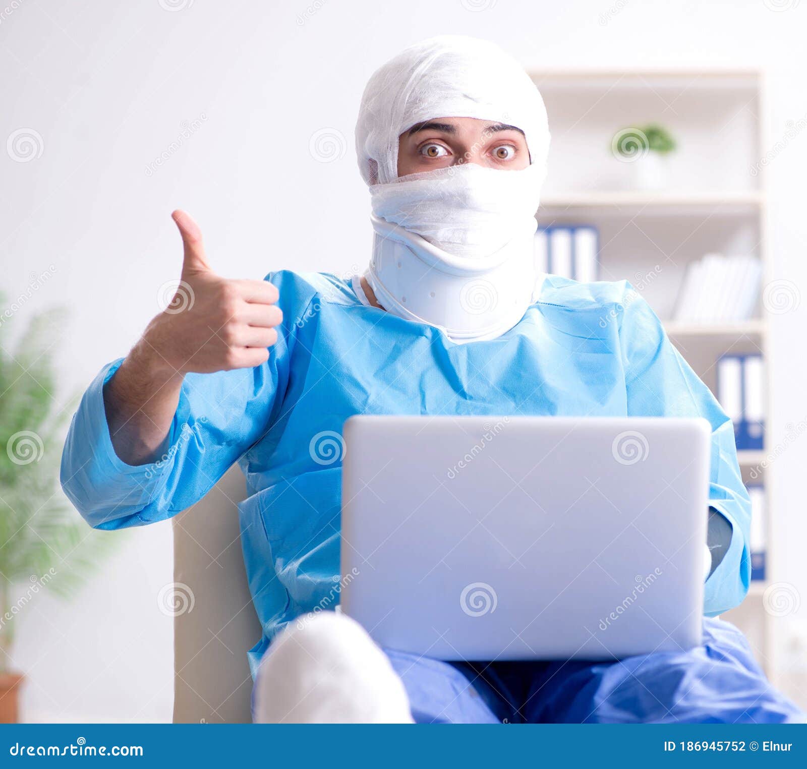 Man Suffering from Multiple Broken Bones and Fractures Stock Photo ...