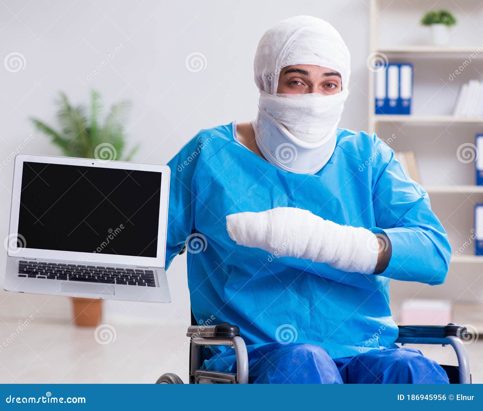 Man Suffering from Multiple Broken Bones and Fractures Stock Photo ...