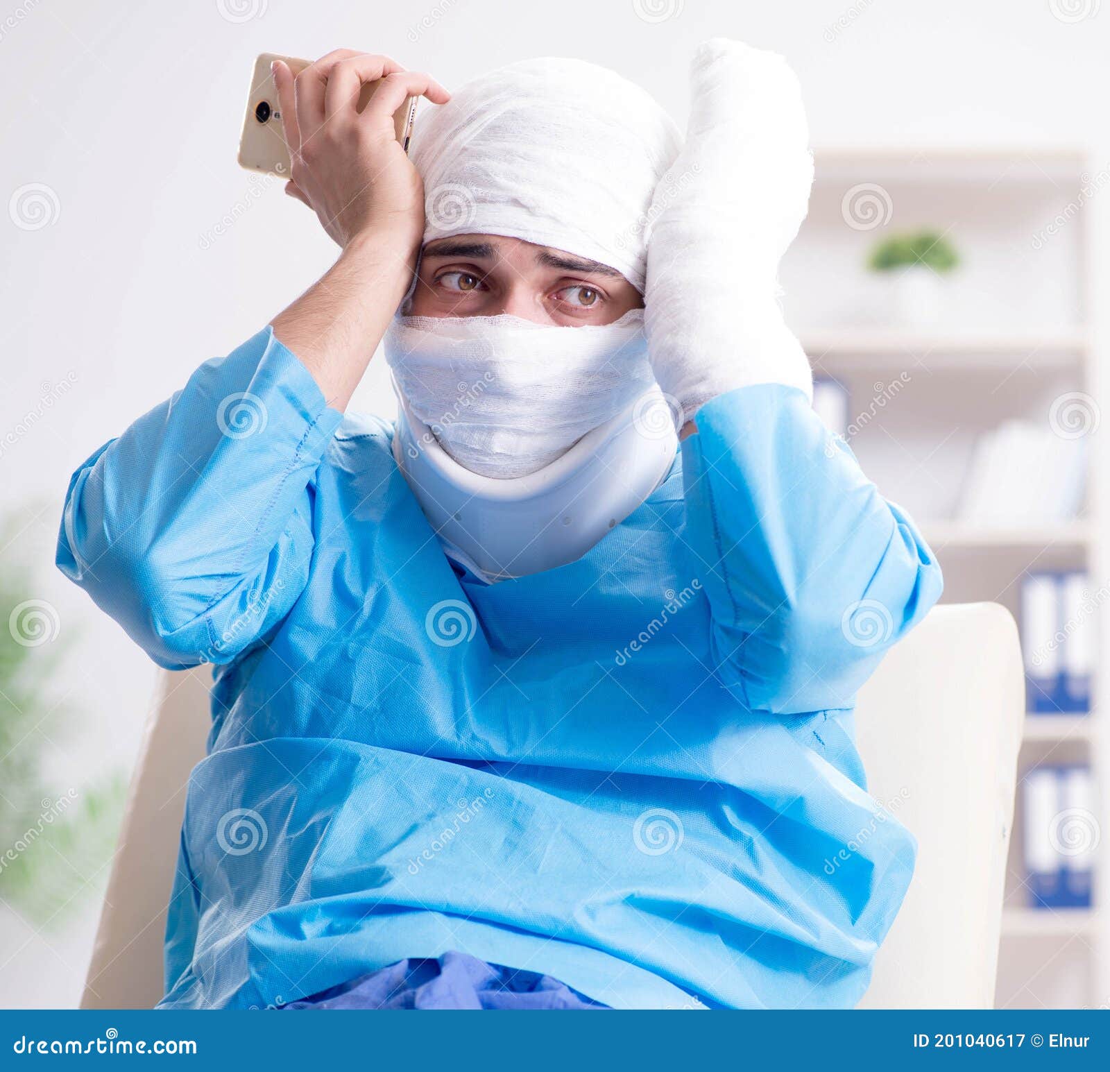 Man Suffering from Multiple Broken Bones and Fractures Stock Image ...