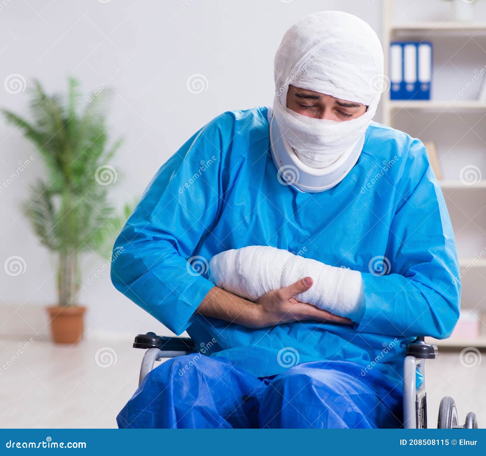 Man Suffering from Multiple Broken Bones and Fractures Stock Image ...