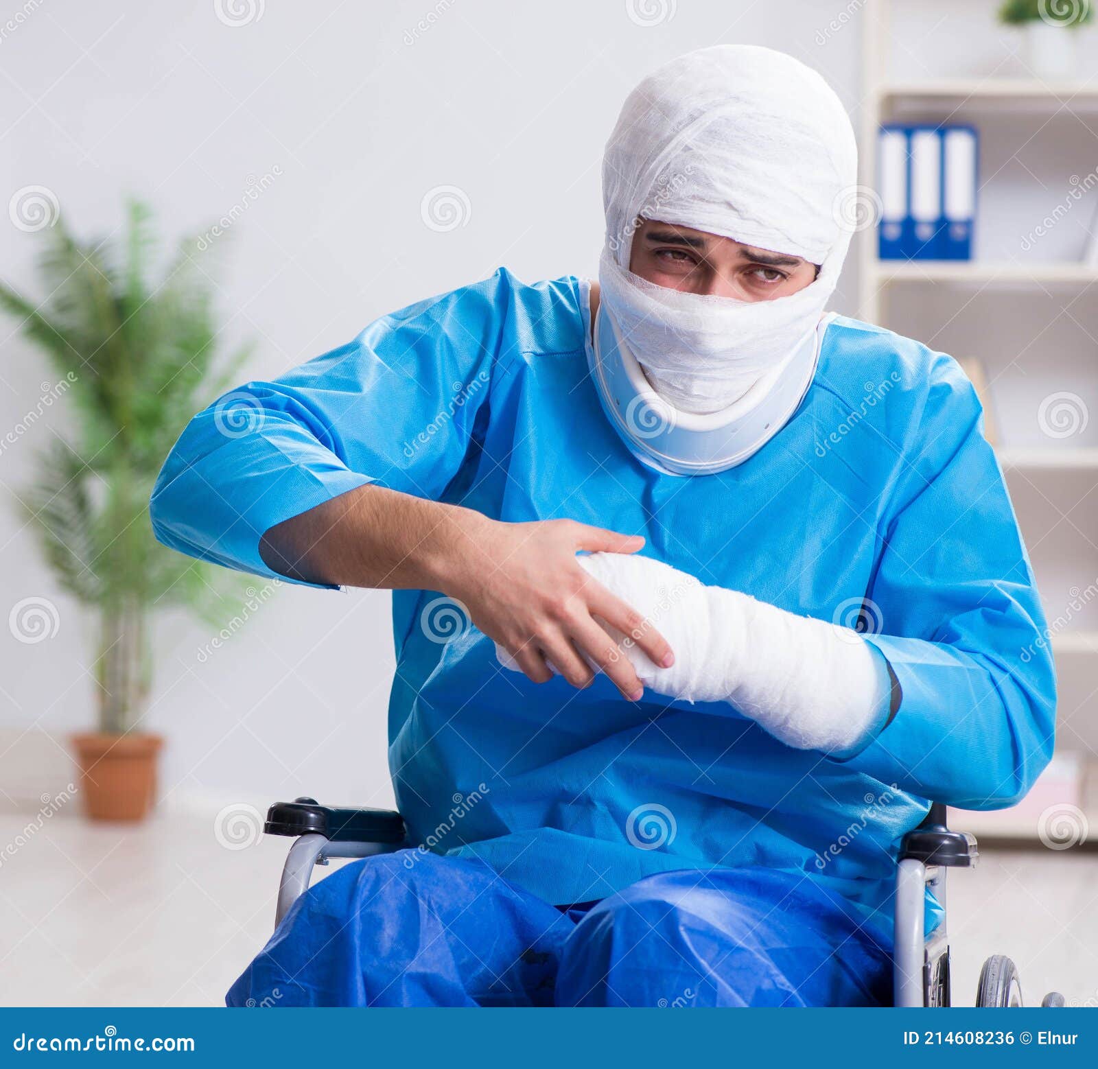 Man Suffering from Multiple Broken Bones and Fractures Stock Photo ...