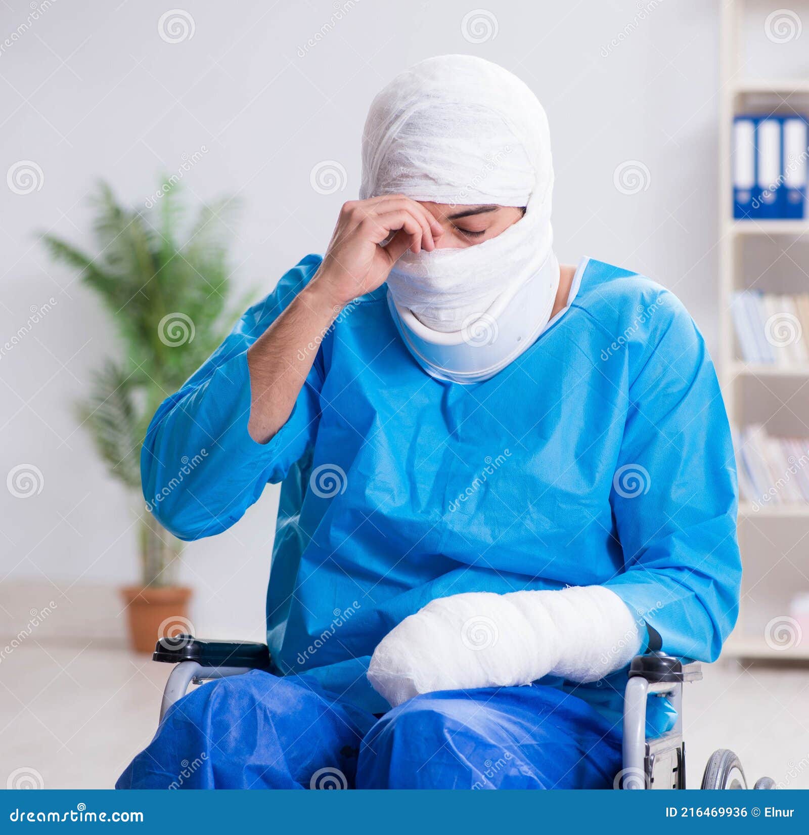 Man Suffering from Multiple Broken Bones and Fractures Stock Photo ...