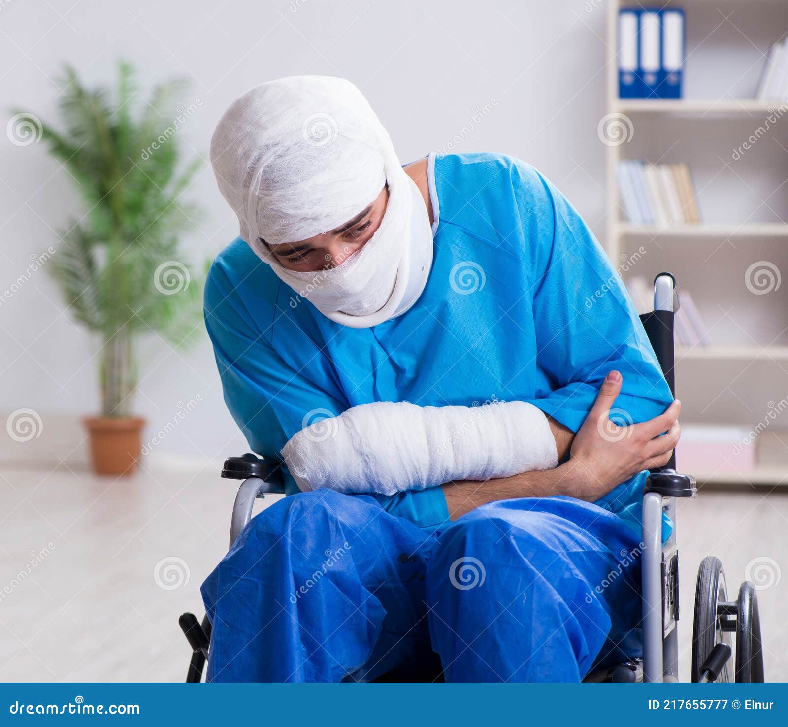 Man Suffering from Multiple Broken Bones and Fractures Stock Image ...