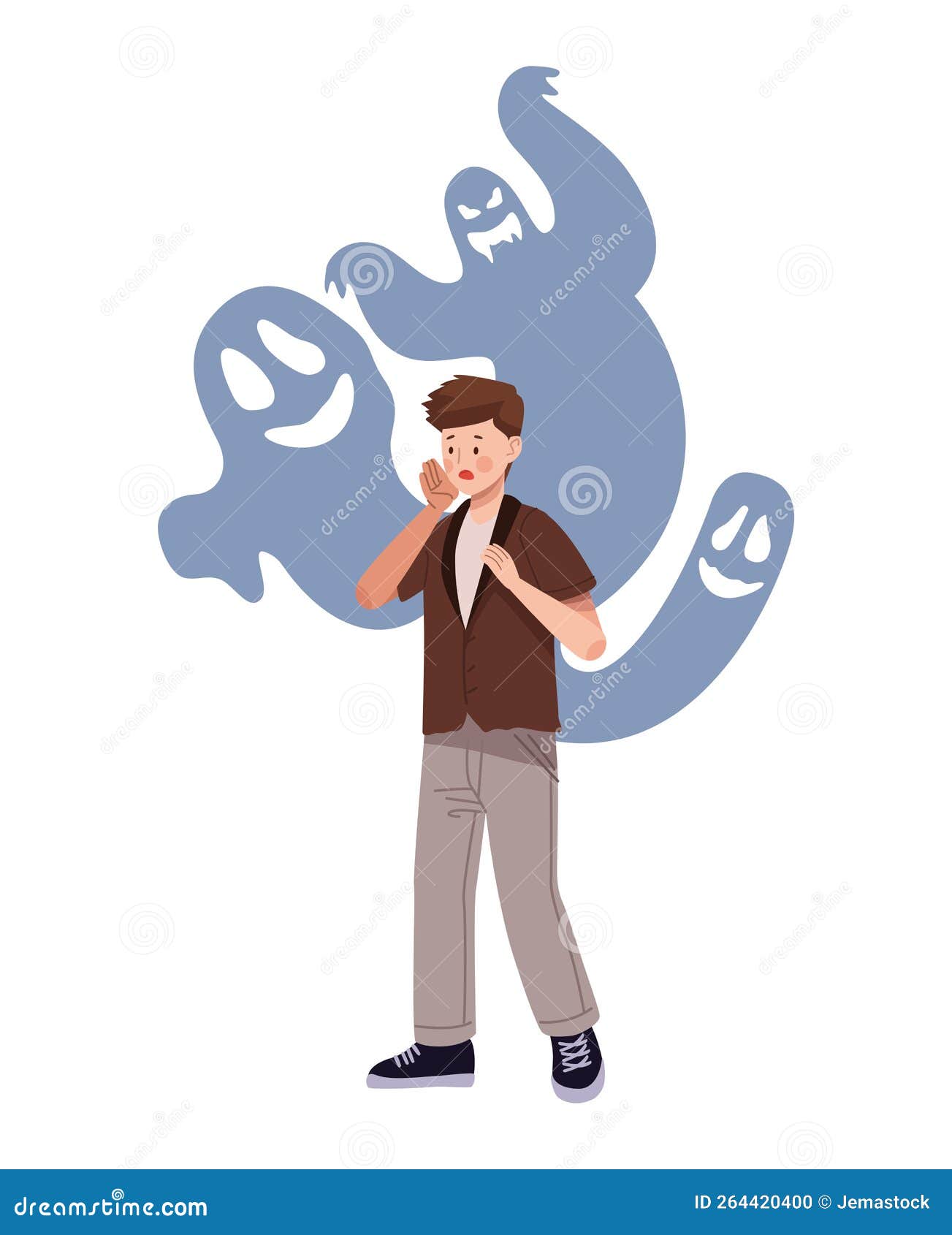 Man Suffering from Panic Attack Stock Vector - Illustration of disease ...