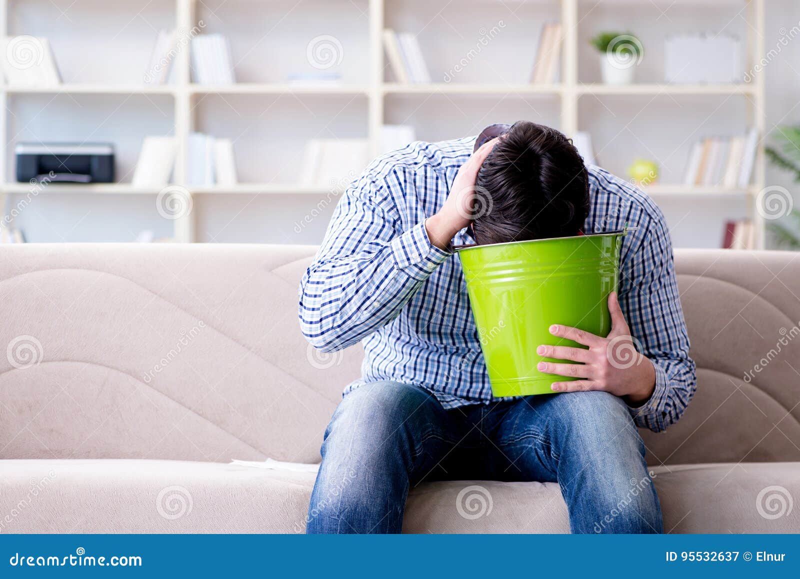 The Man Suffering from Sick Stomach and Vomiting Stock Image - Image of ...