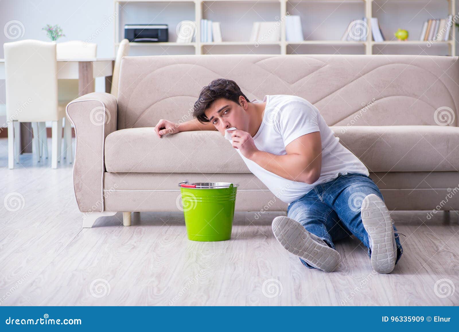 The Man Suffering from Sick Stomach and Vomiting Stock Image - Image of ...