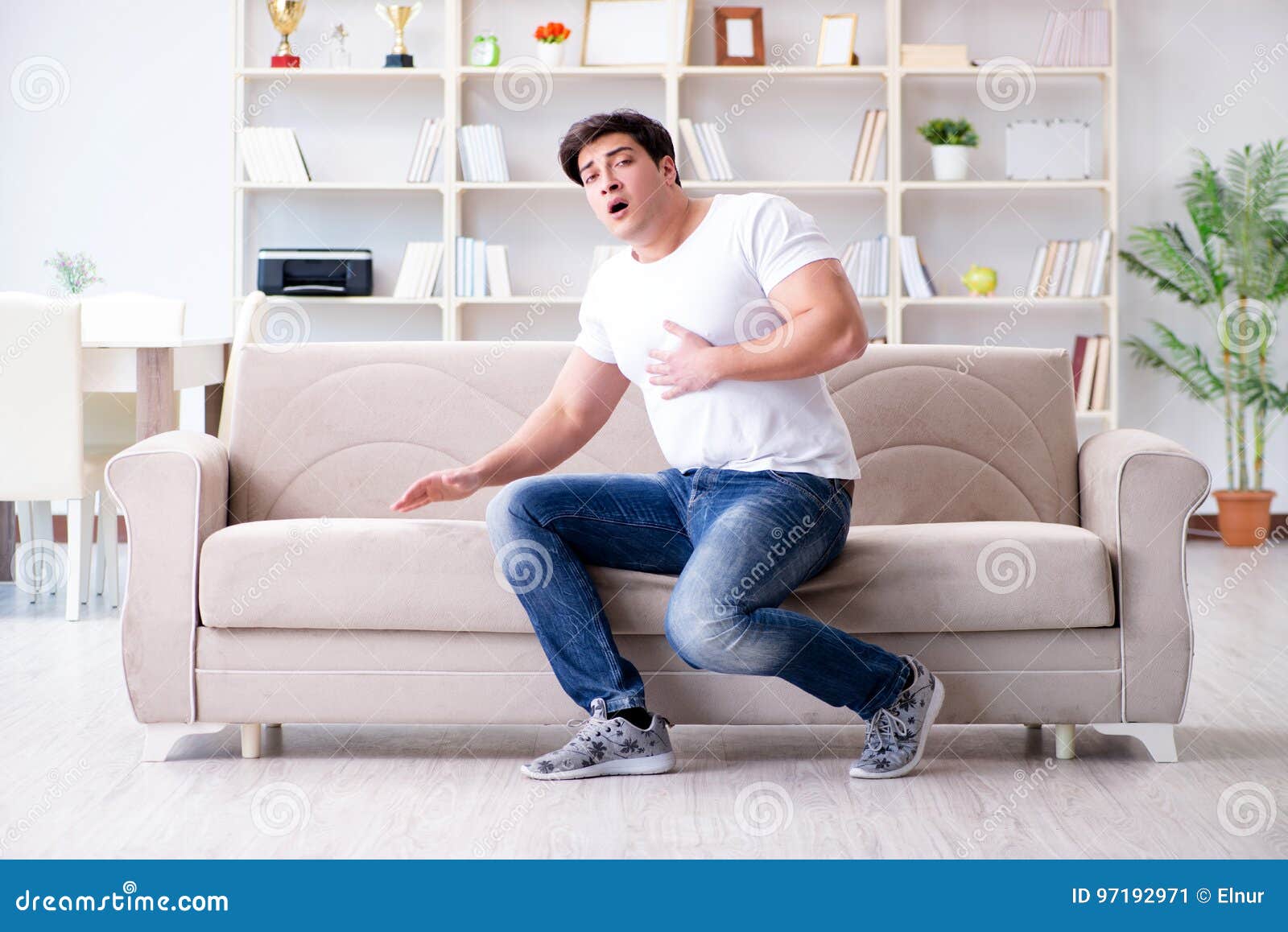 The Man Suffering from Sick Stomach and Vomiting Stock Image - Image of ...