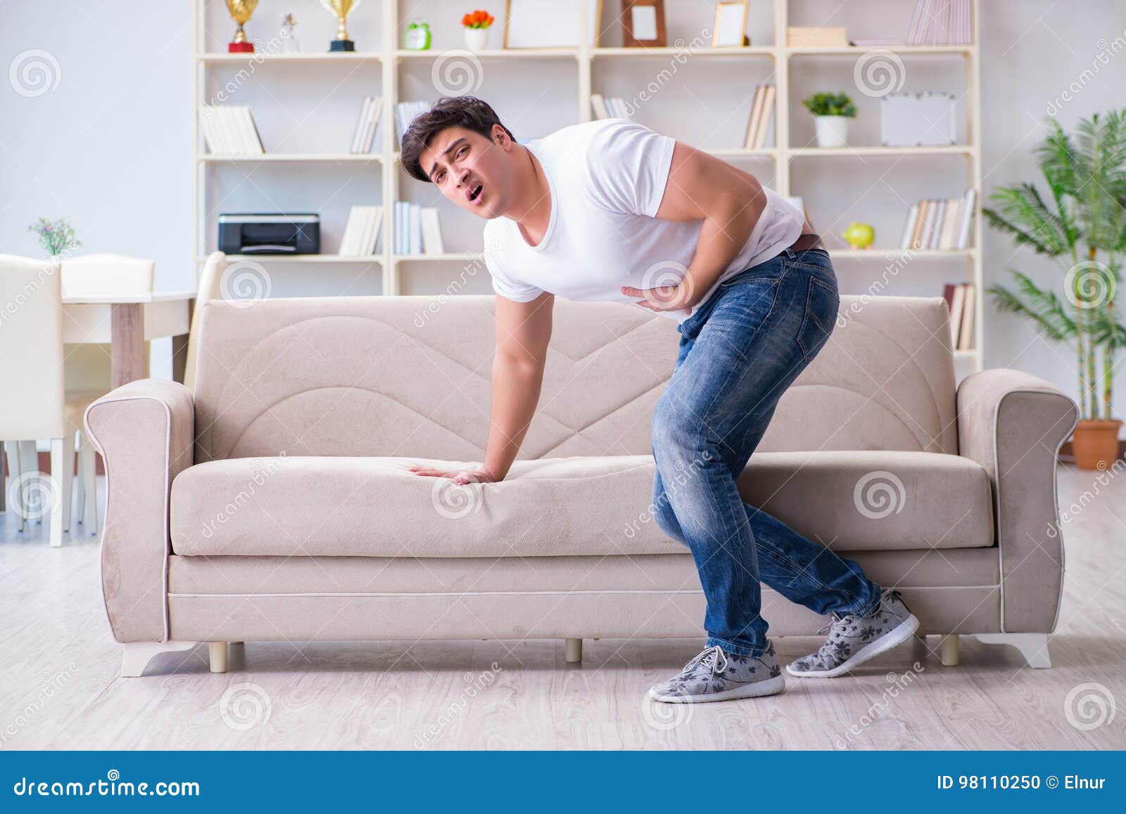 The Man Suffering from Sick Stomach and Vomiting Stock Photo - Image of ...