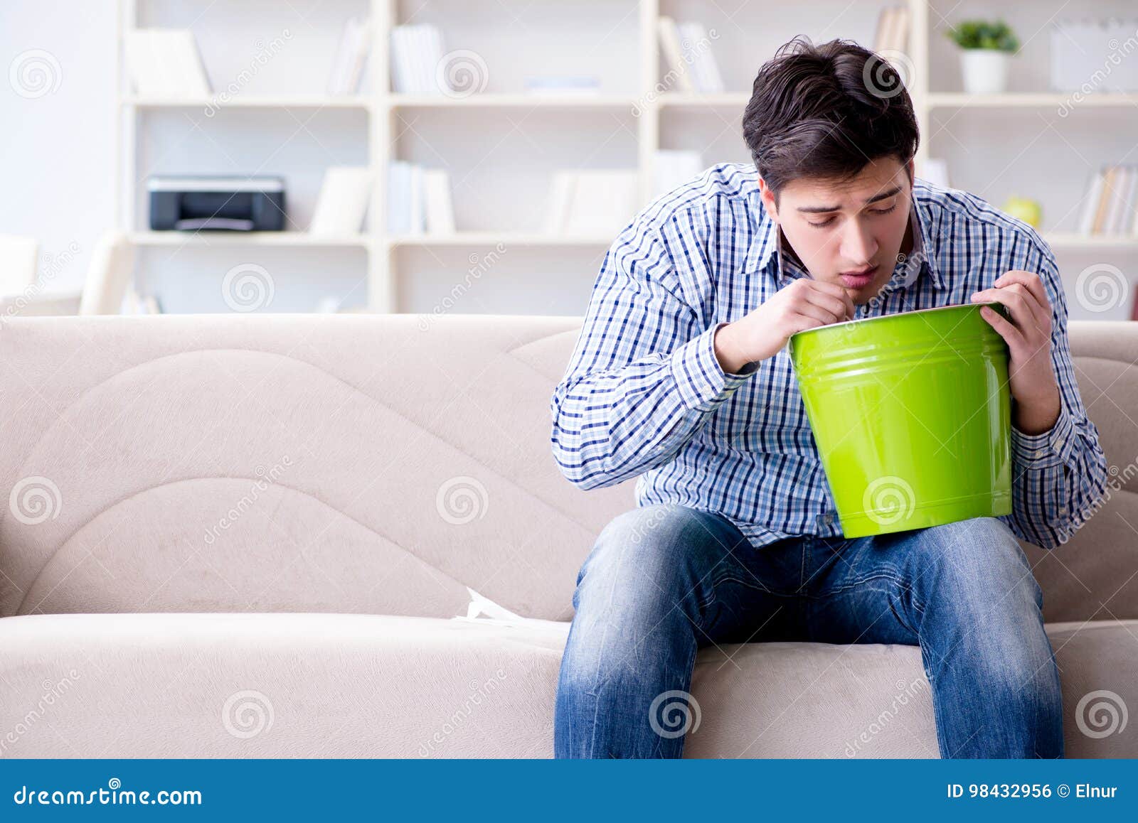 The Man Suffering from Sick Stomach and Vomiting Stock Photo - Image of ...