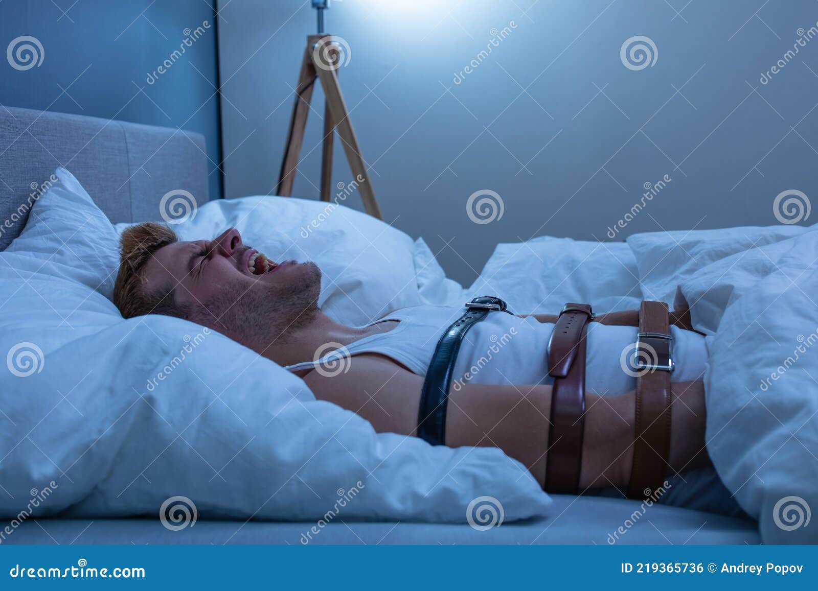 Man Suffering from Sleep Paralysis Stock Photo - Image of dream ...