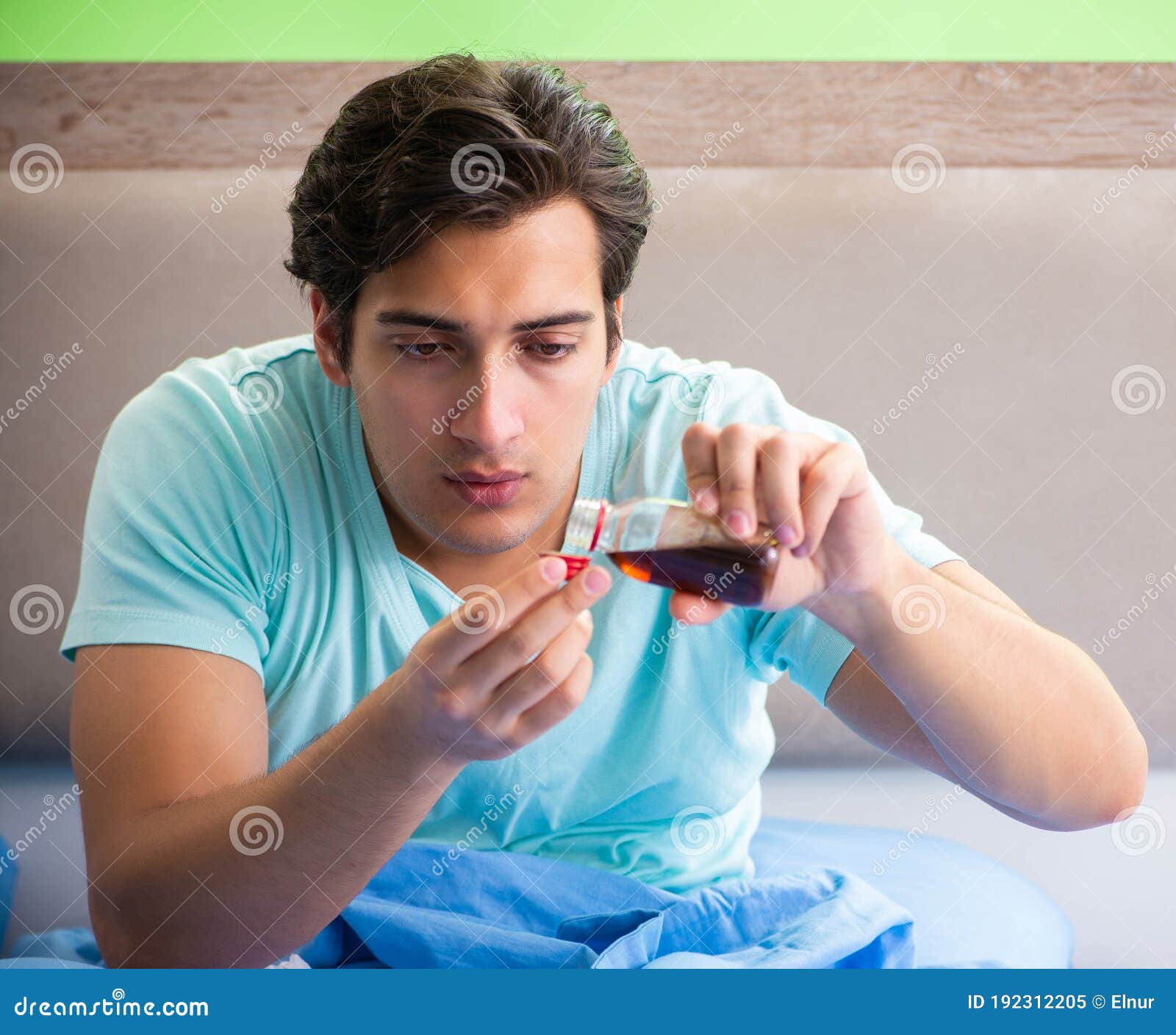 Man Suffering from Sleeping Disorder and Insomnia Stock Image - Image ...