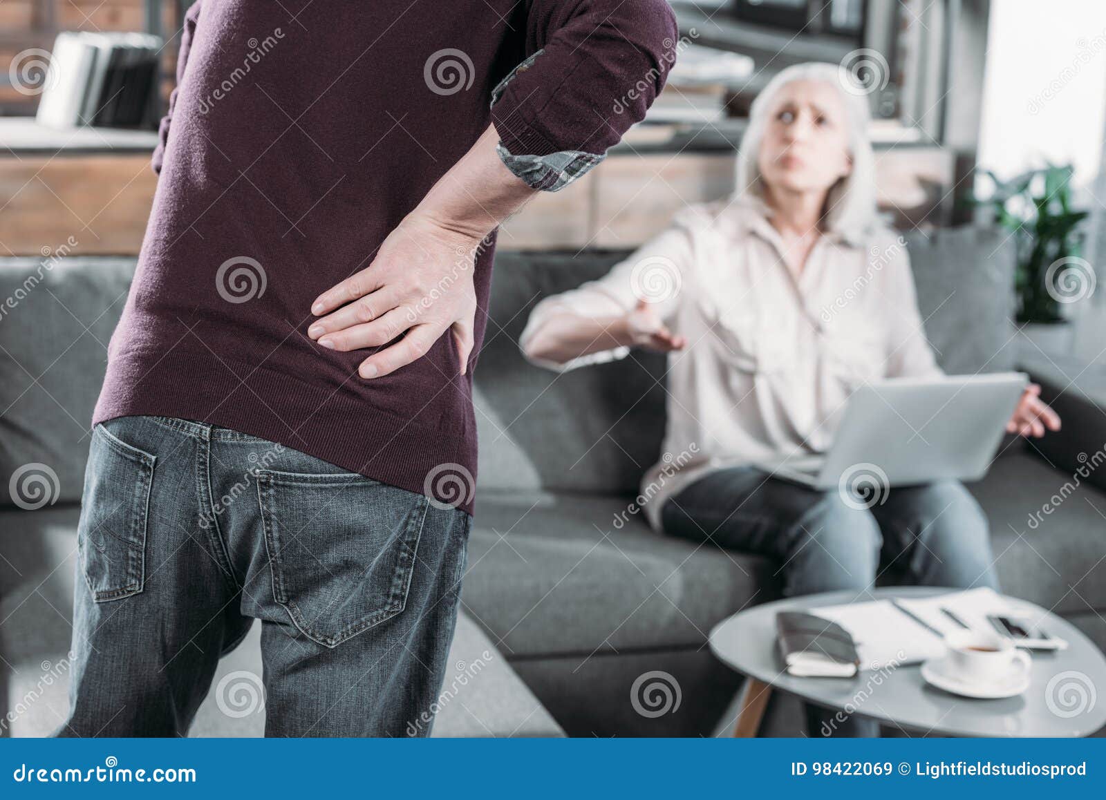 Man Suffering from Strong Back Pain Stock Image - Image of mobility ...