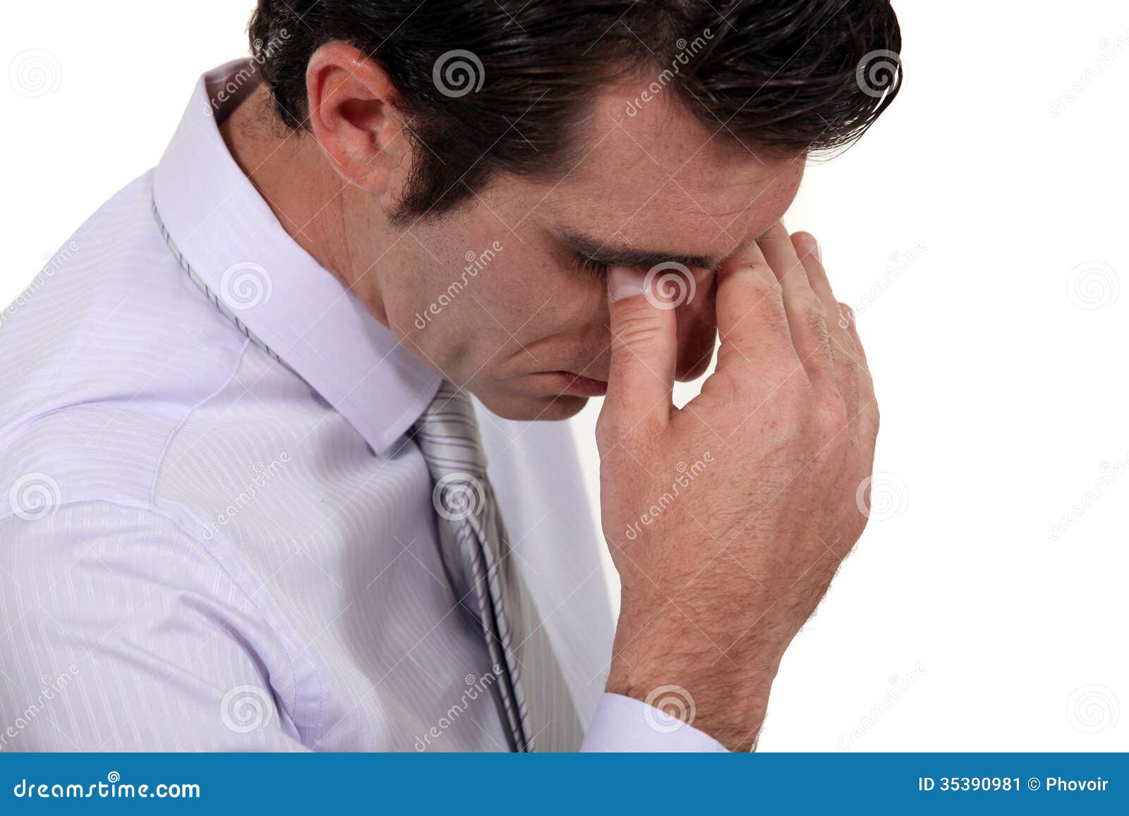 Man Suffering from Tension Headache Stock Image - Image of failure ...