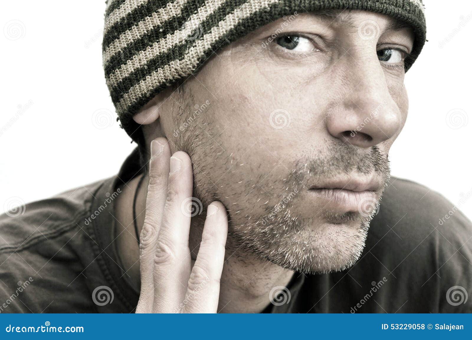 Man Suffering from Toothache, Teeth Pain, Swollen Face Stock Photo ...