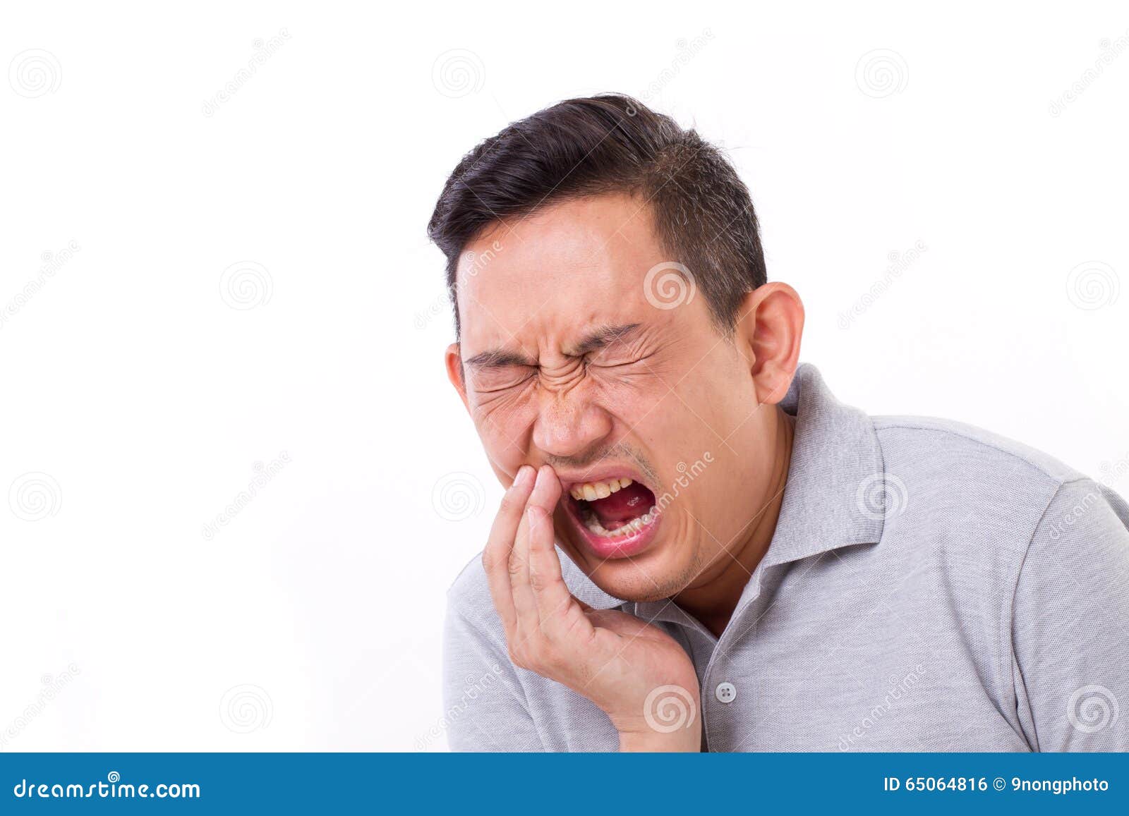 Man Suffering from Toothache, Tooth Sensitivity Stock Photo - Image of ...