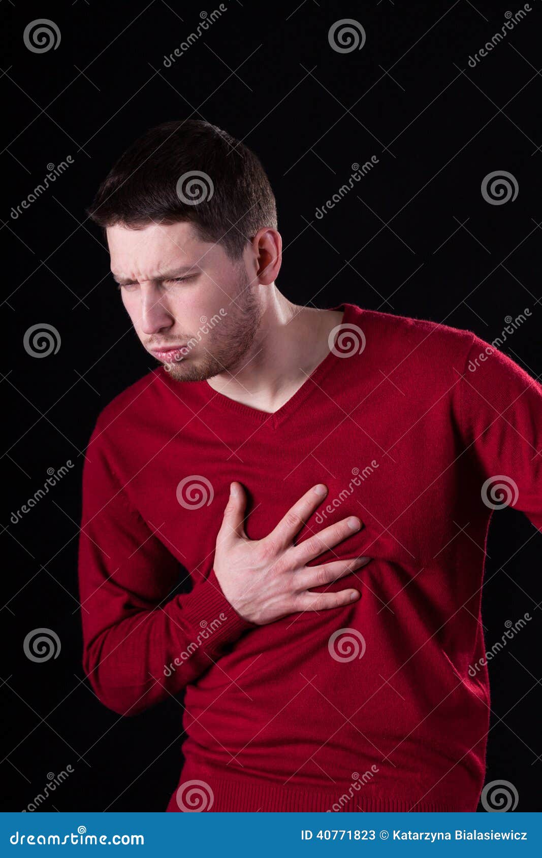 Man Suffering from Tuberculosis Stock Image - Image of pain, illness ...