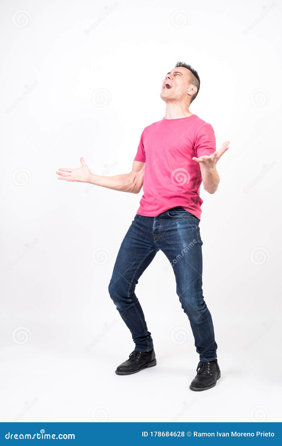 Man suffering stock photo. Image of handsome, dramatic - 178684628