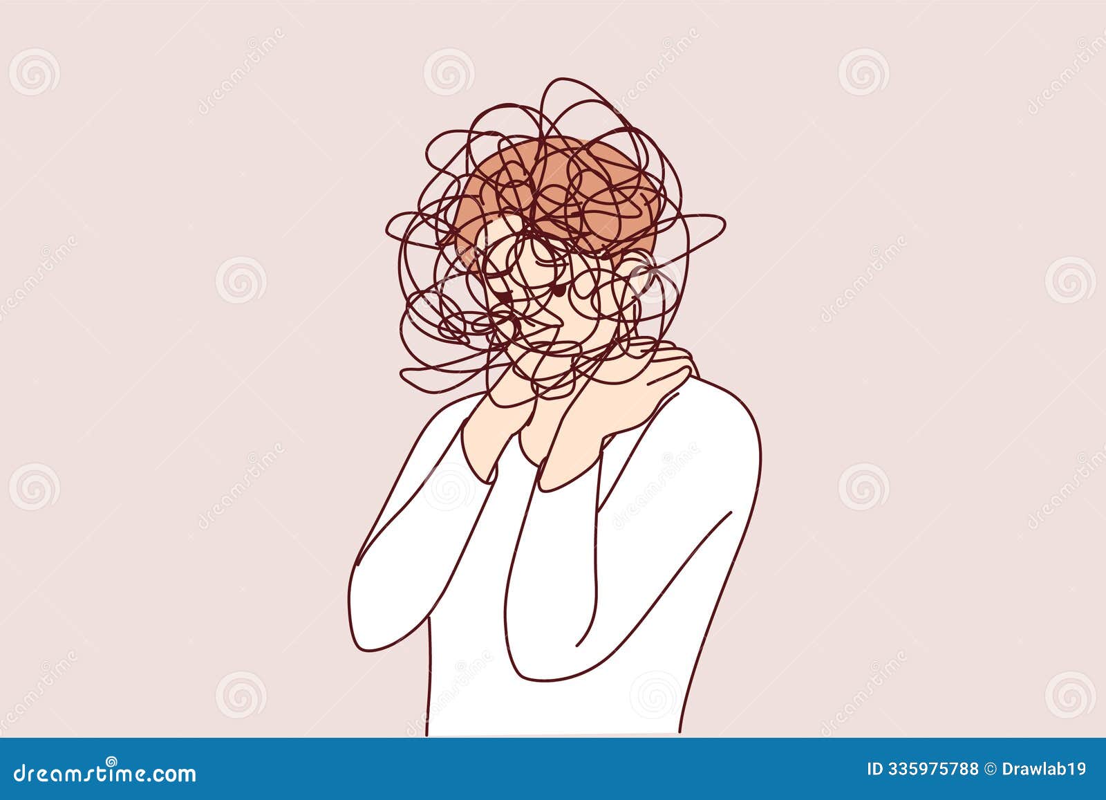 Man Suffers from Confusion of Thoughts and Mental Disorder Causing Loss ...