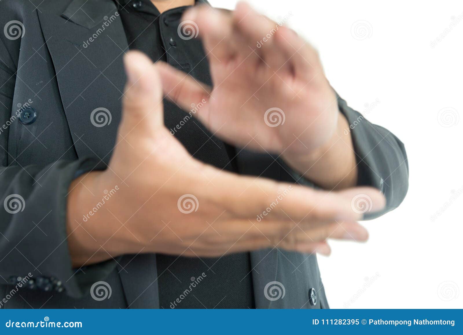 Man with Suit Clapping Hand on White Stock Image - Image of clap ...