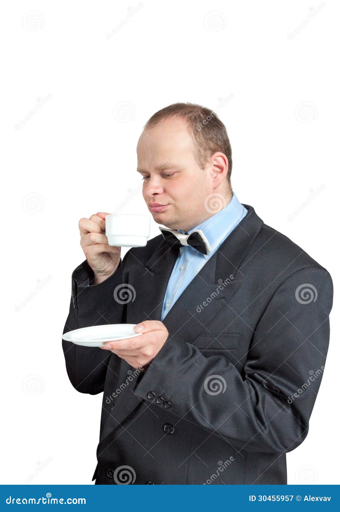 A Man in a Suit Drinking Tea Stock Image - Image of drink, enjoyment ...