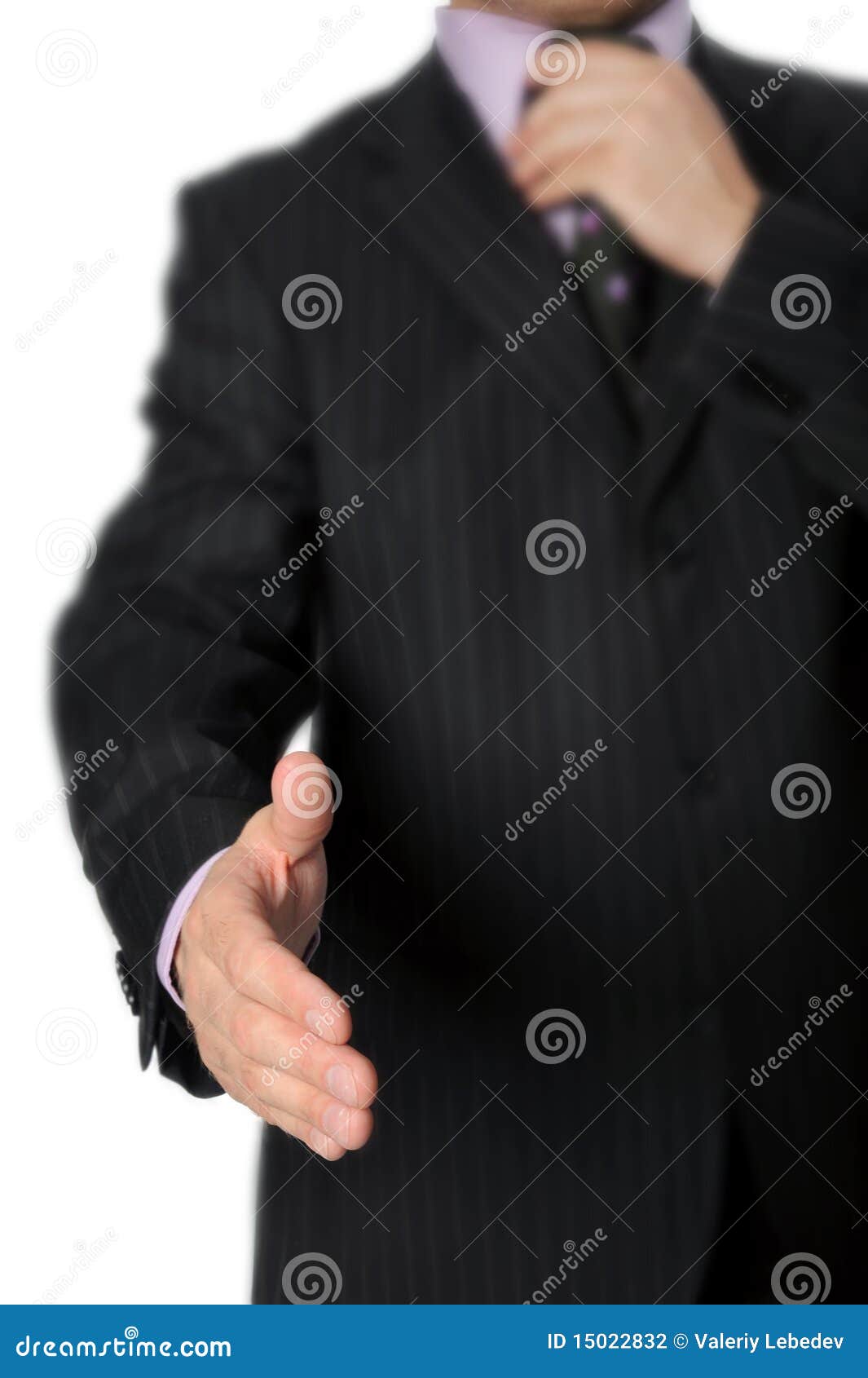 Man in a Suit Holds Out His Hand for a Handshake Stock Photo - Image of ...