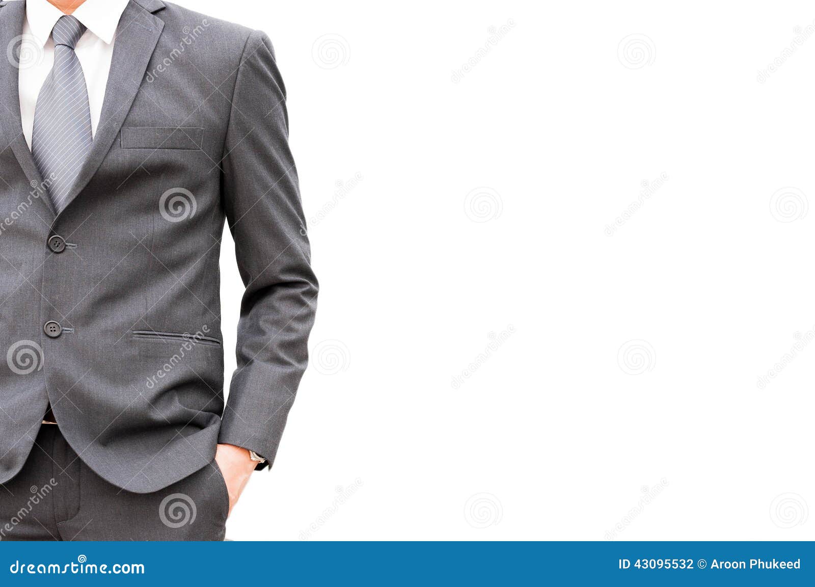 A Man in Suit Isolated on White Background Stock Photo - Image of ...