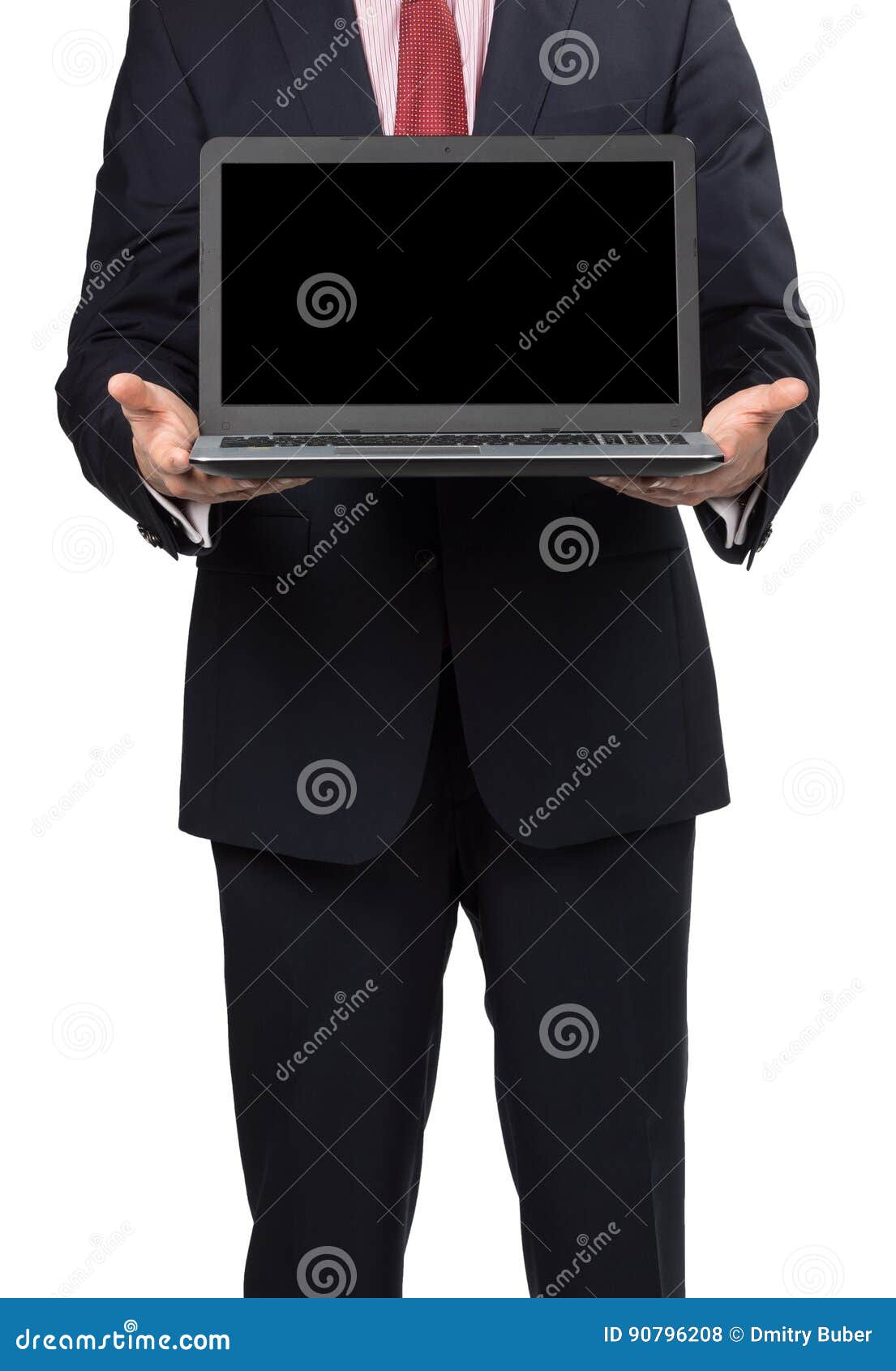 Man in suit with laptop stock photo. Image of display - 90796208