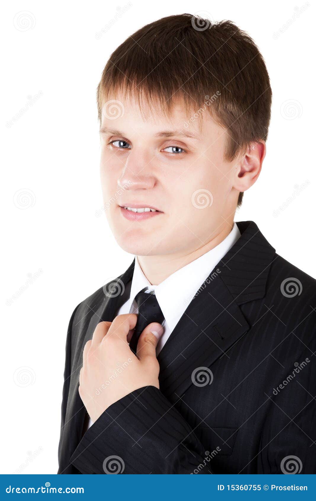 Man in Suit Make Happy Face Stock Image - Image of business, background ...