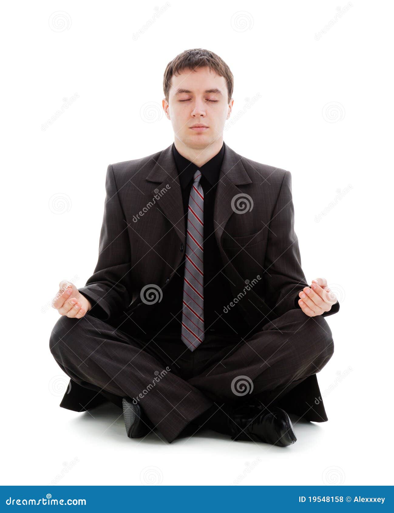 Man In A Suit, Meditate Sitting On The Floor. Royalty Free Stock Photos ... Man In A Suit, Meditate Sitting On The Floor. Royalty Free Stock Photos ...