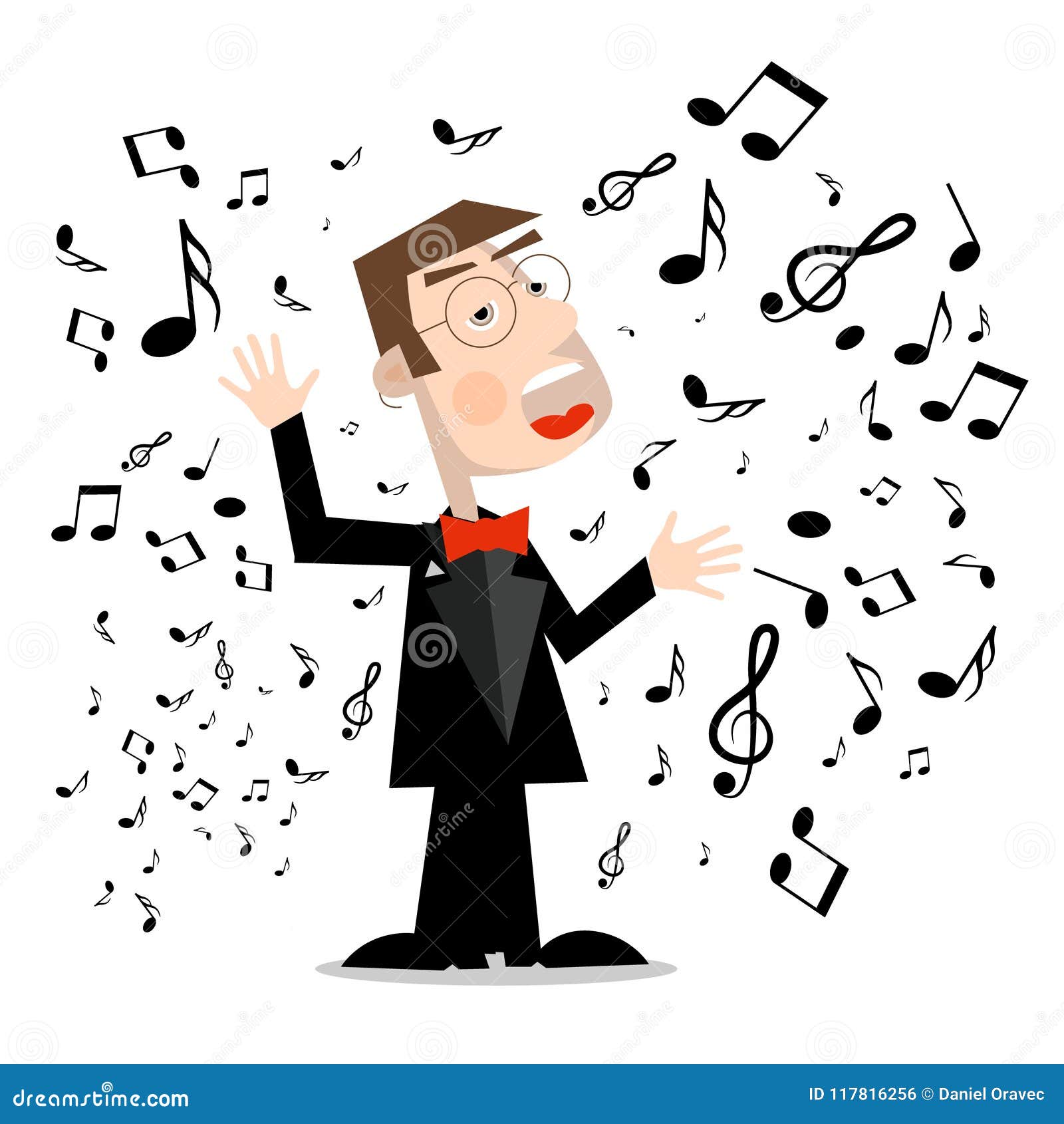 Singer Cartoon Vector Illustration | CartoonDealer.com #150344658
