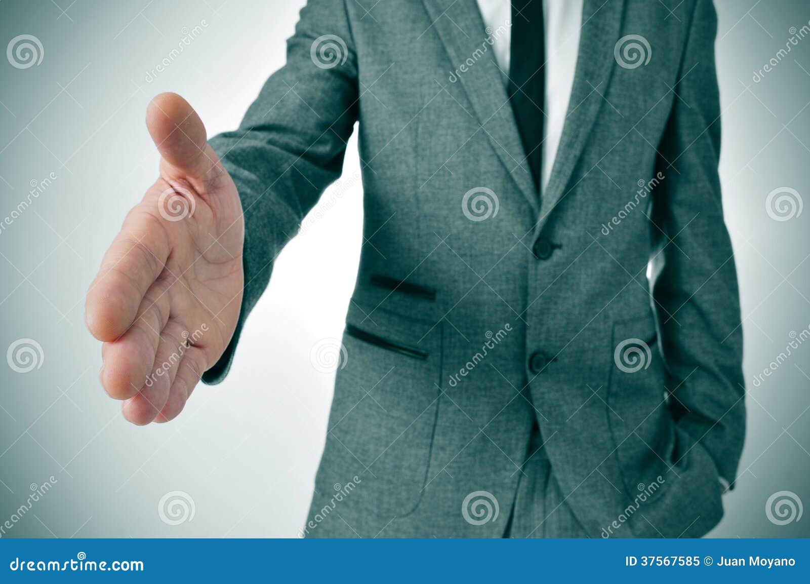 Man in Suit Offering To Shake Hands Stock Image - Image of helpful ...