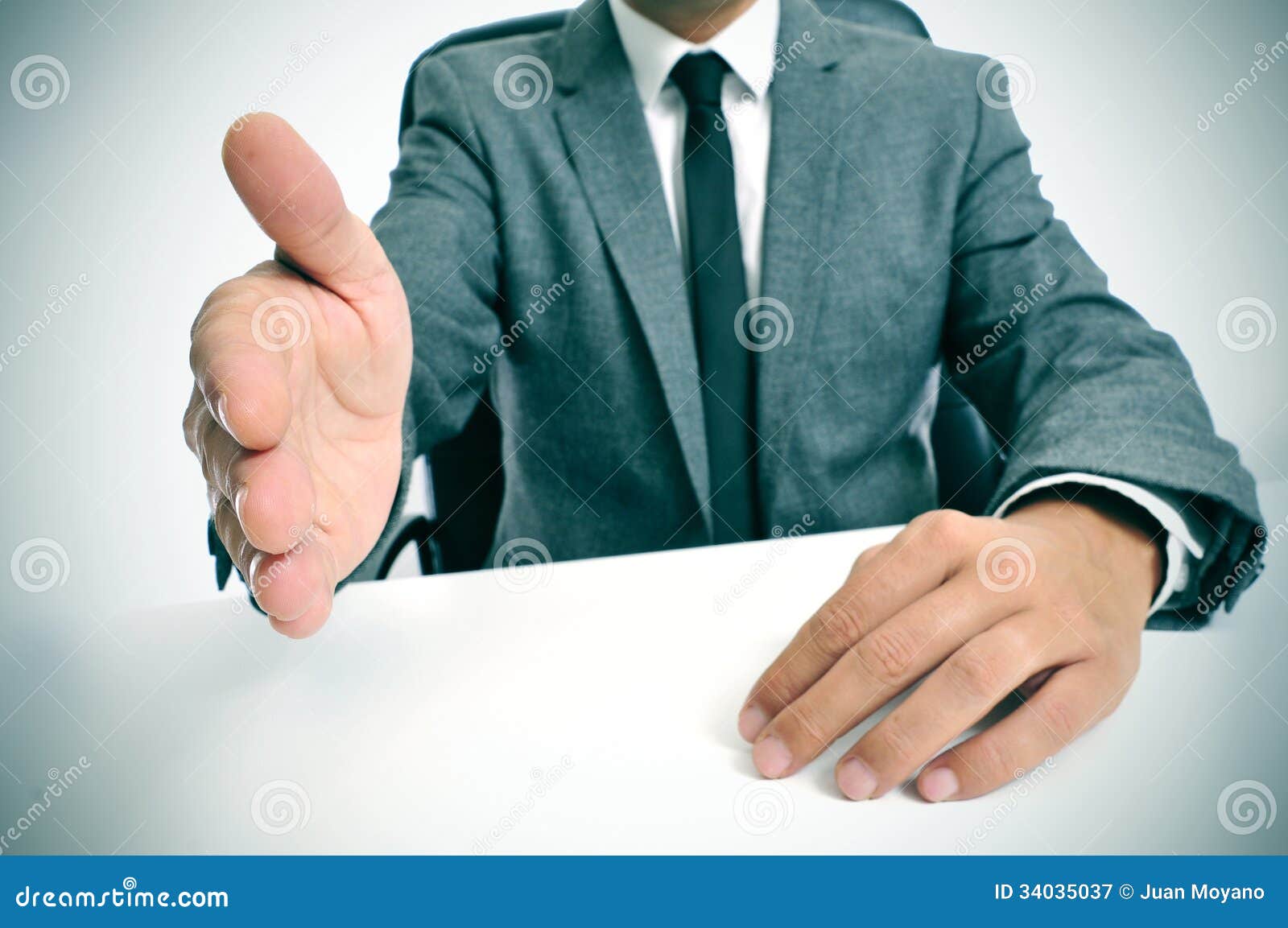 Man in Suit Offering To Shake Hands Stock Image - Image of businessman ...