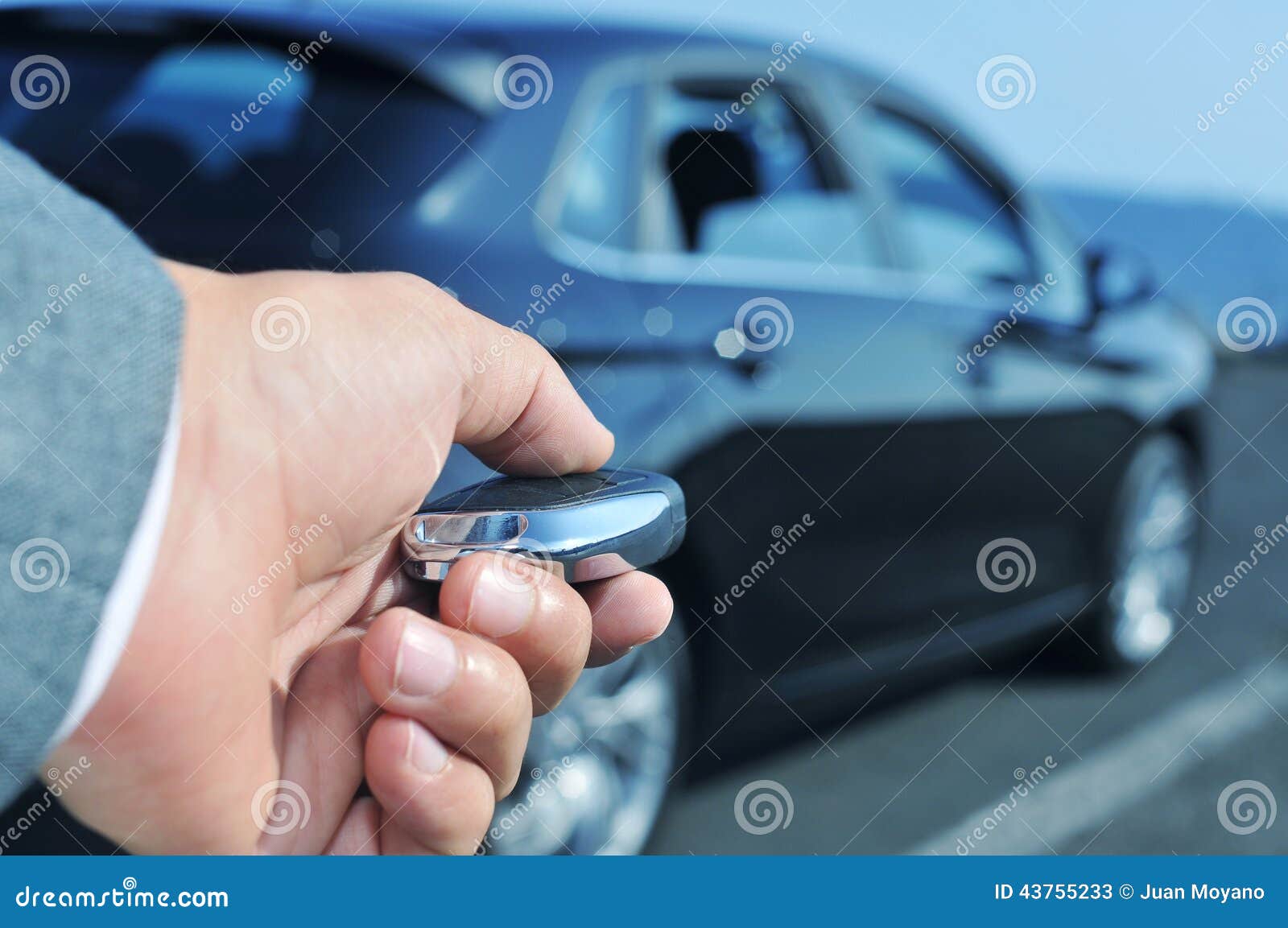 Man in Suit Opening His Car with the Control Remote Key Stock Image ...