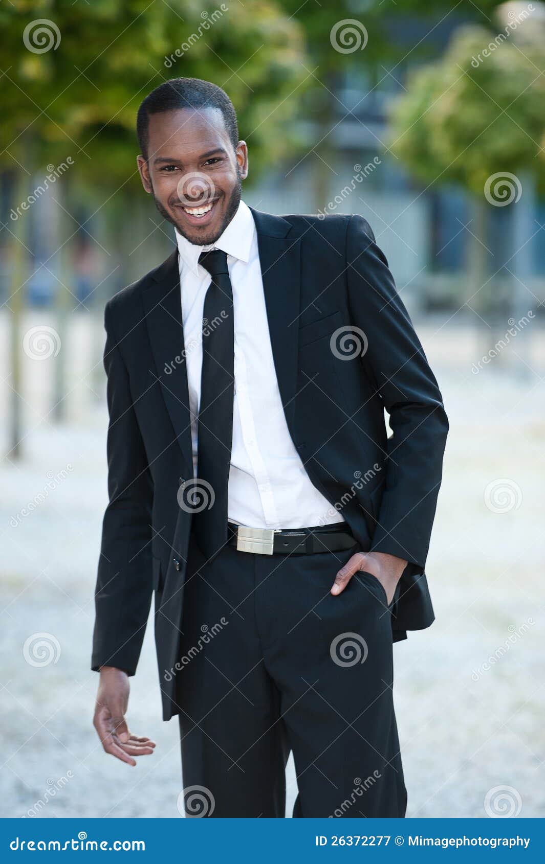 A Man in a Suit Outside stock image. Image of african - 26372277