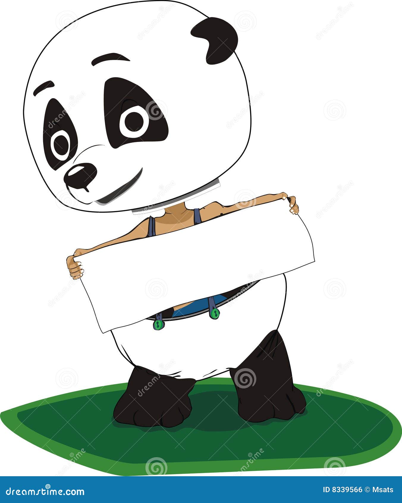 Man in the suit of panda stock vector. Illustration of pigeon - 8339566